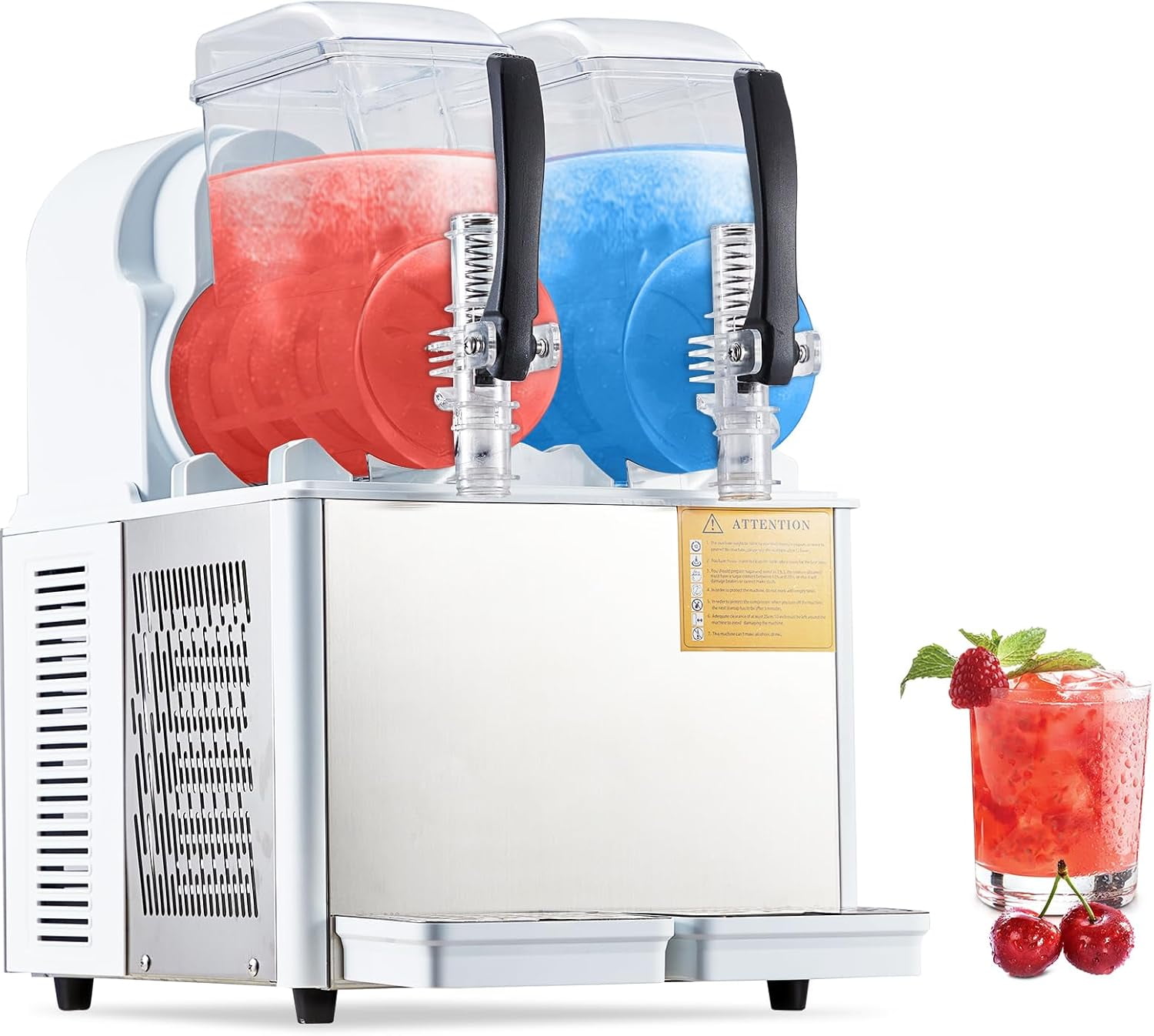 Accreate Commercial Slushie Machine - 4Lx2 Dual Tanks, 370W, Self ...