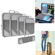 Gonex 6 Set Compression Packing Cubes Expandable Travel Luggage ...