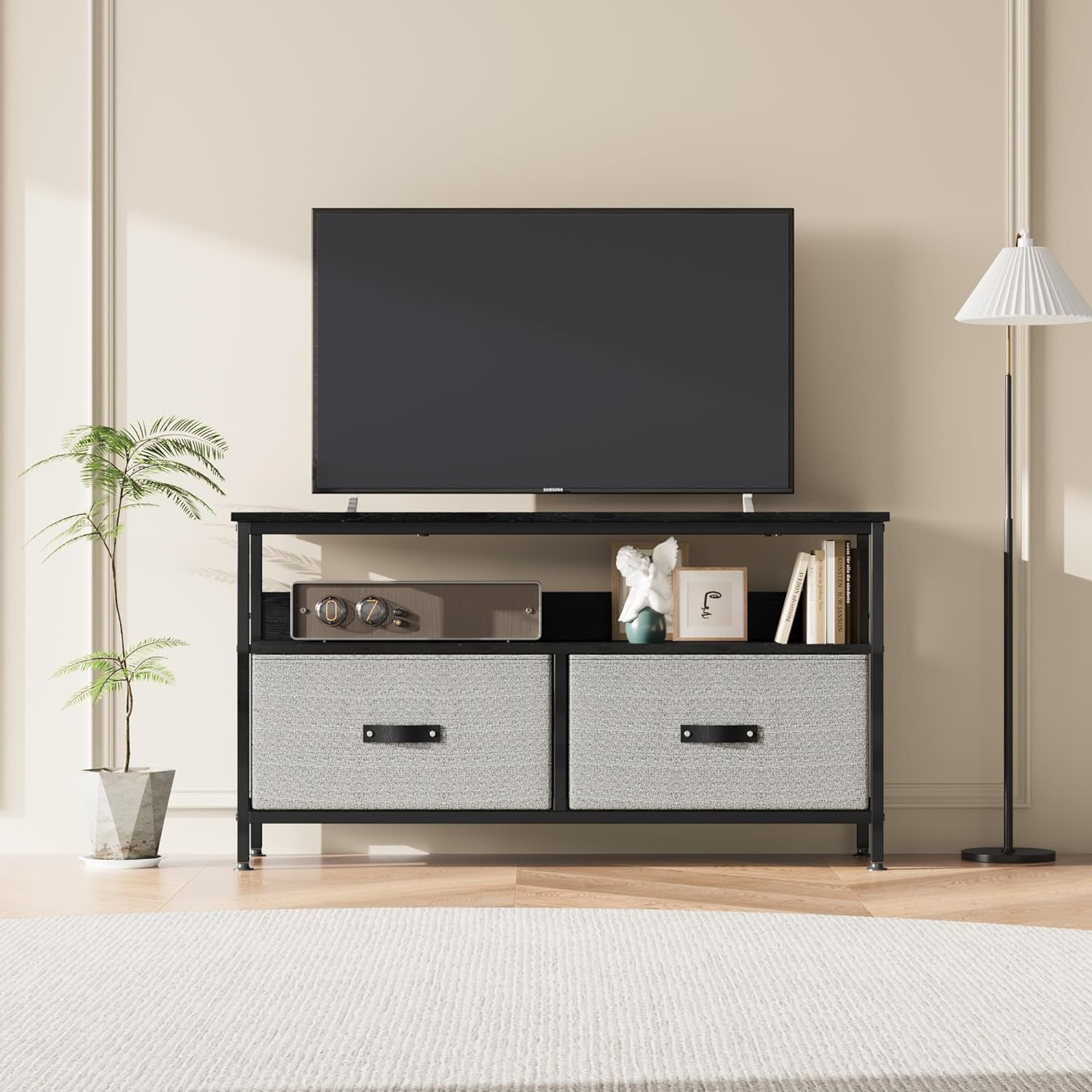 Accreate Dresser TV Stand for Bedroom,TV Console with Drawers, 2 ...