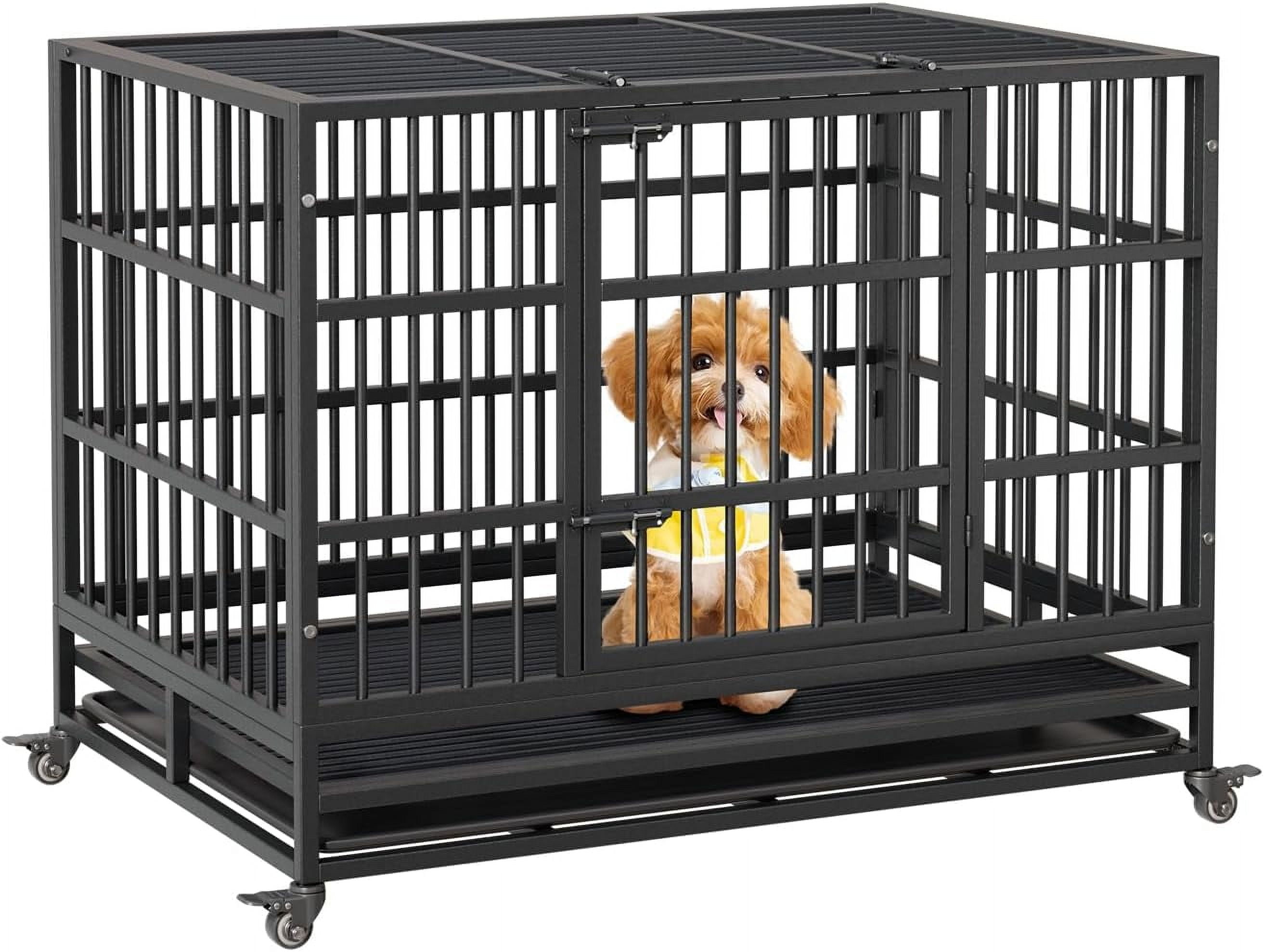 Accreate Easy Assembly Heavy Duty Dog Crate - Portable and Secure Cage ...