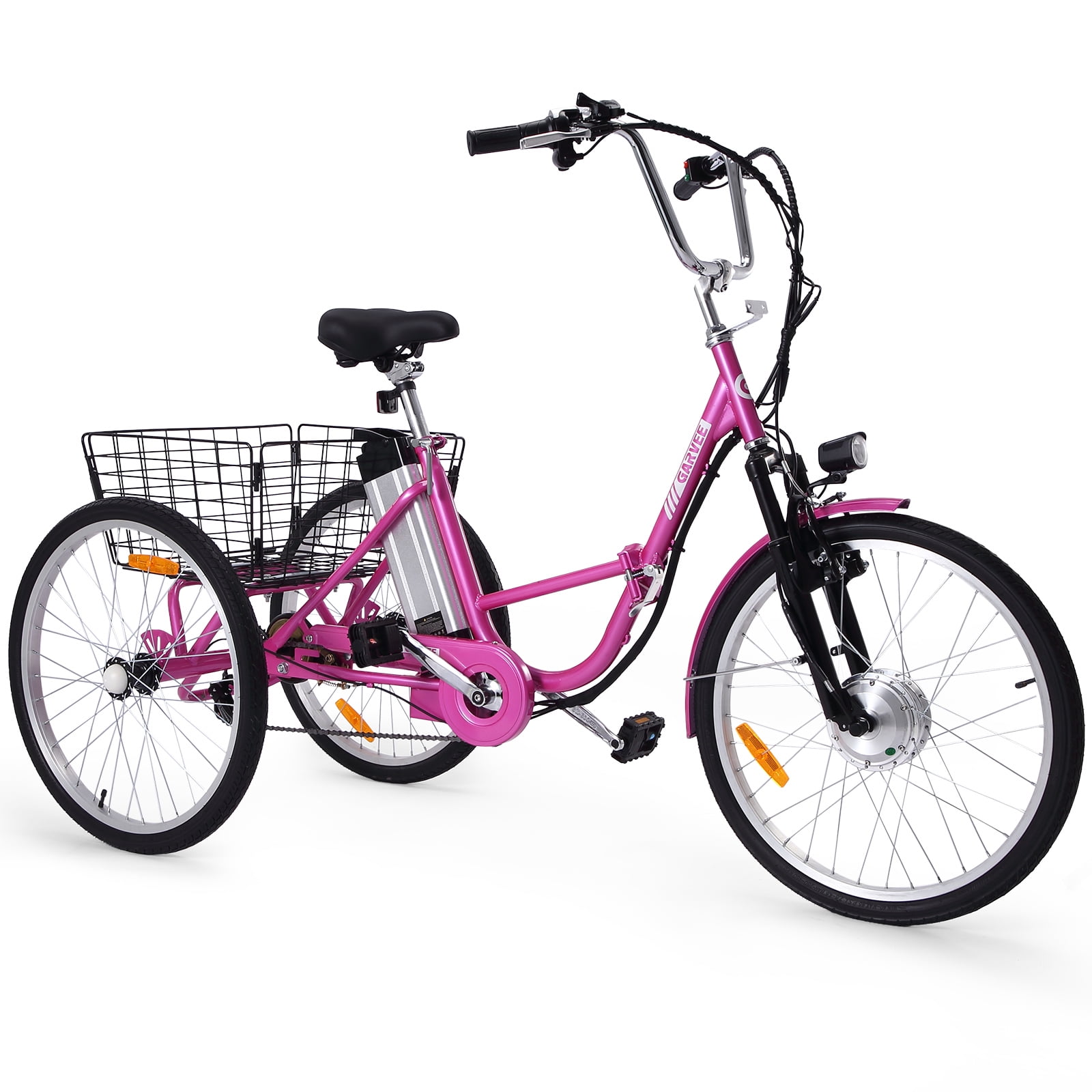 Accreate Electric Trike for Adults, 7 Speed Folding 3 Wheel Motorized ...