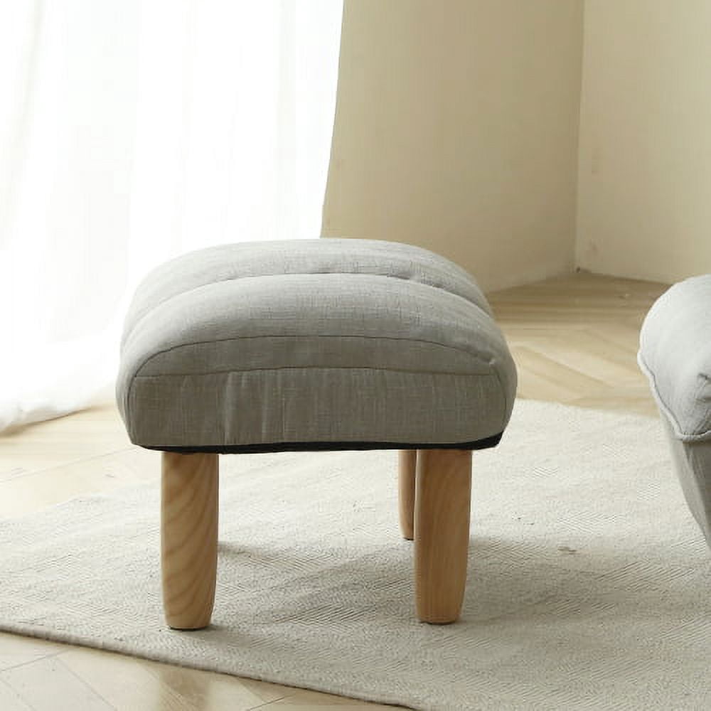 Accreate Foot Stool, Small Footrest Ottoman, Linen Fabric Home Bedroom ...