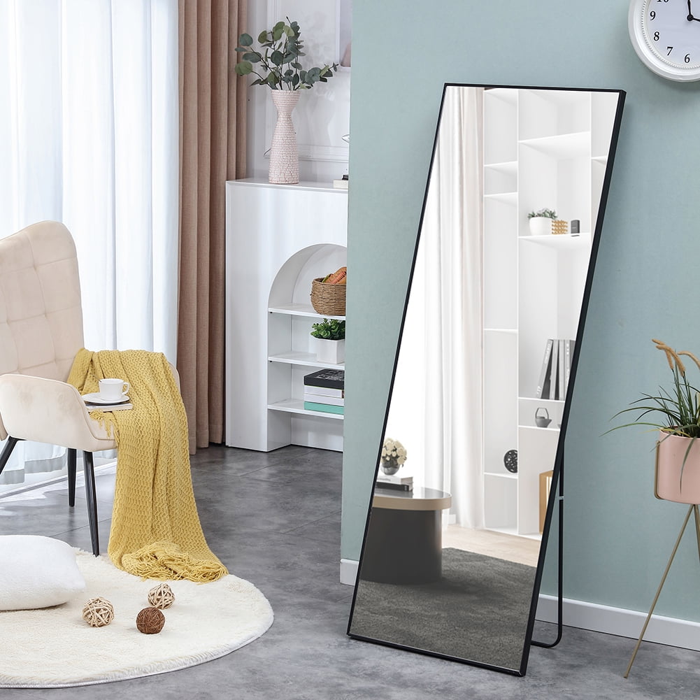 Accreate Full-Length Mirror - Wall/Floor Mounted Decorative Mirror with ...