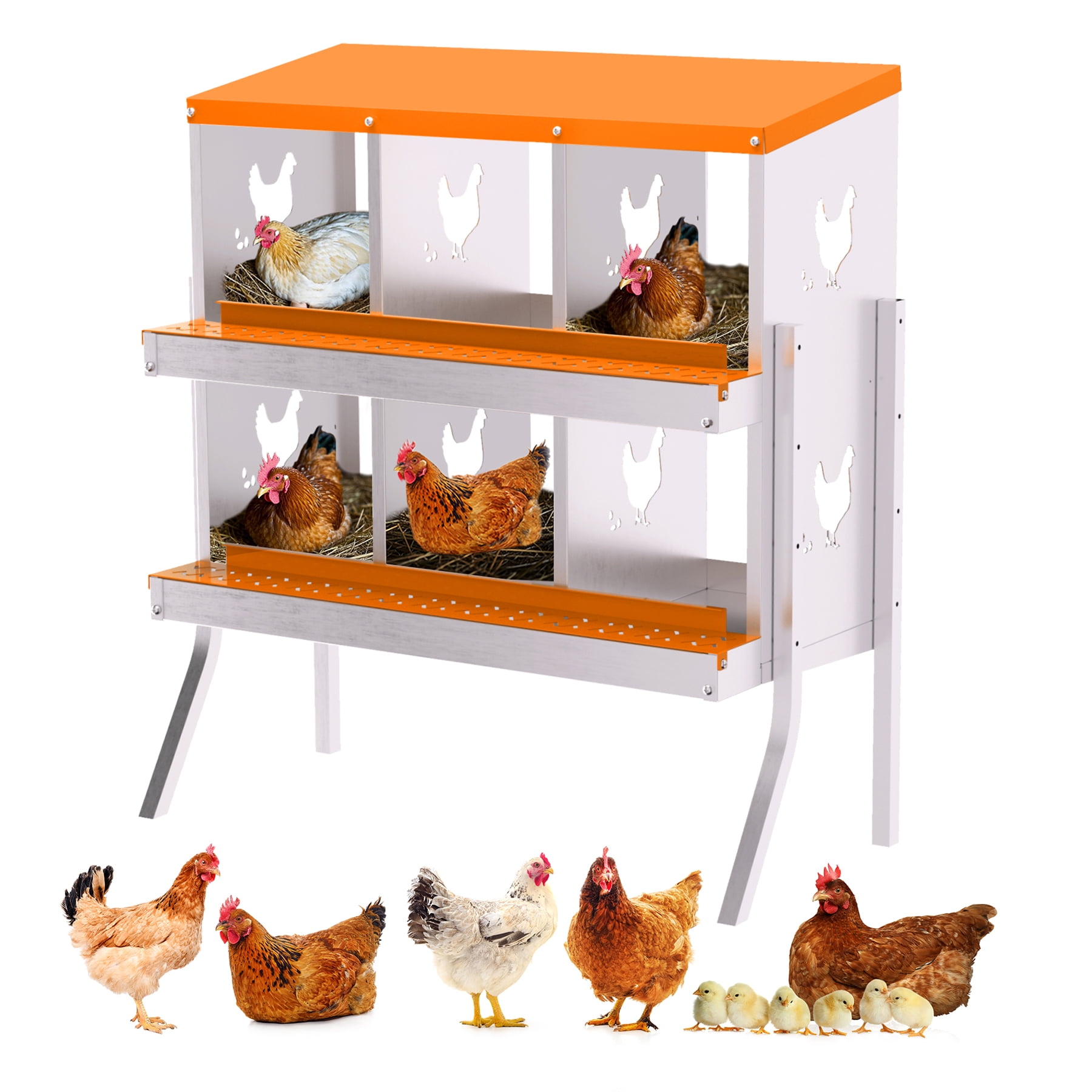 Accreate Galvanized Steel Nesting Box for Chicken Coop - Removable Drop ...