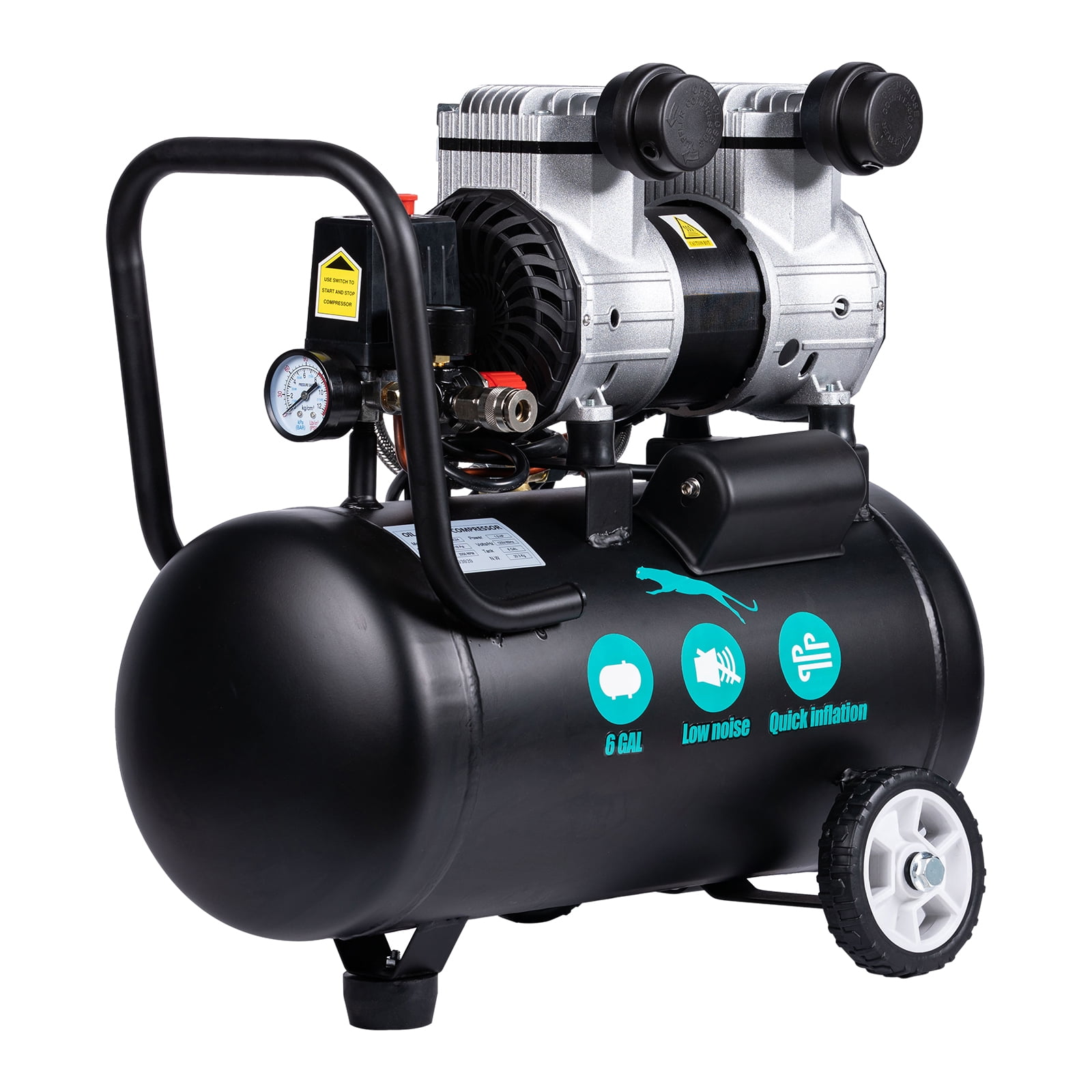Accreate Horizontal Air Compressor, Oil-free Air Compressor, 70 DB ...
