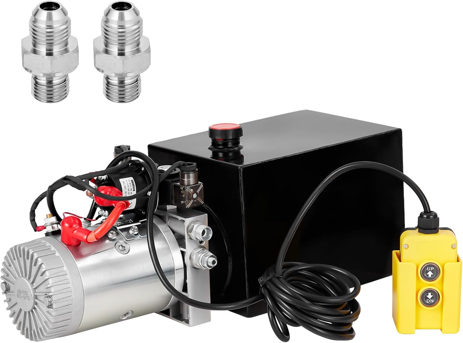 Accreate Hydraulic-Power Dump Trailer Pump 12V with Metal Oil Reservoir ...