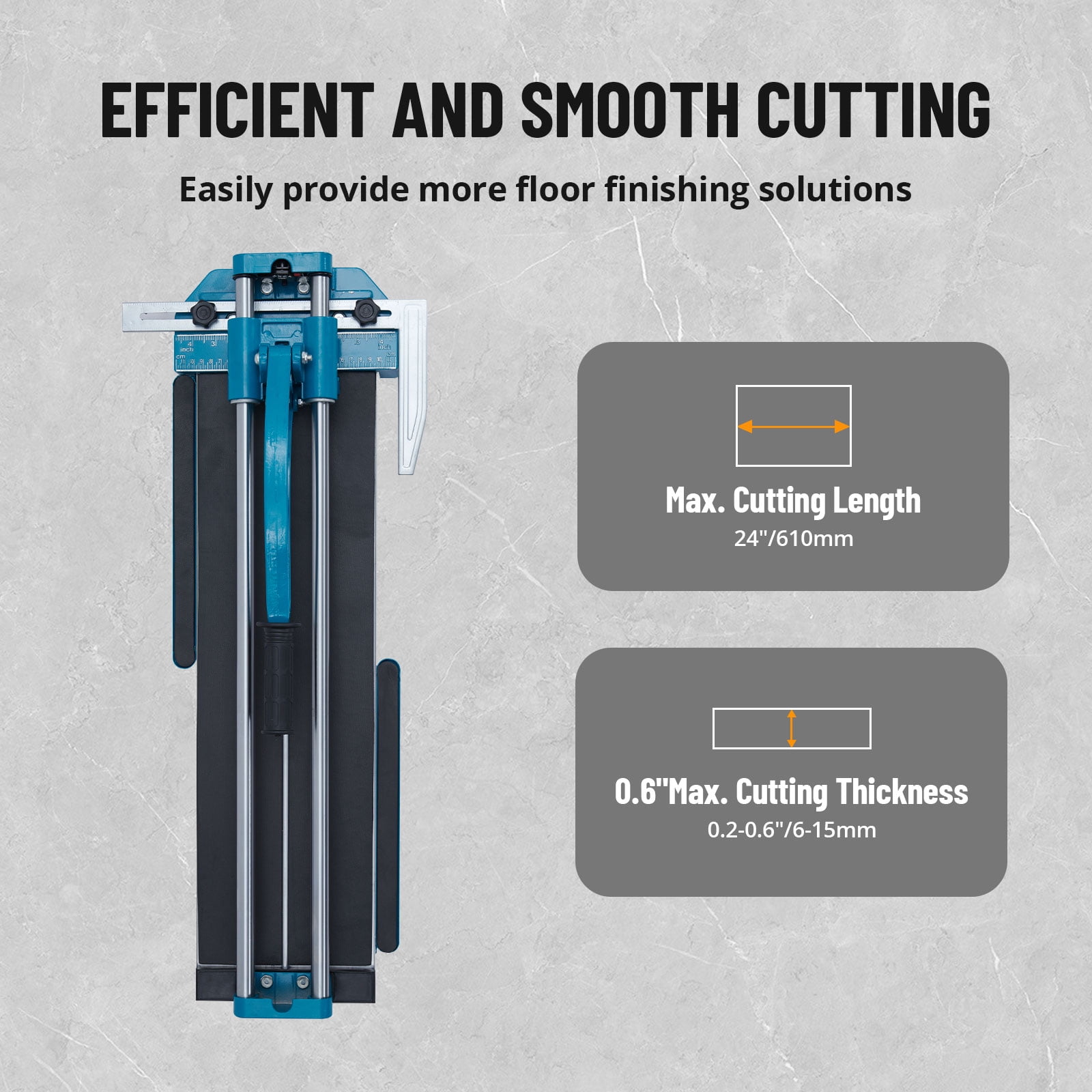 Accreate Manual Tile Cutter - Double Rails Precision, 24 inch Porcelain ...