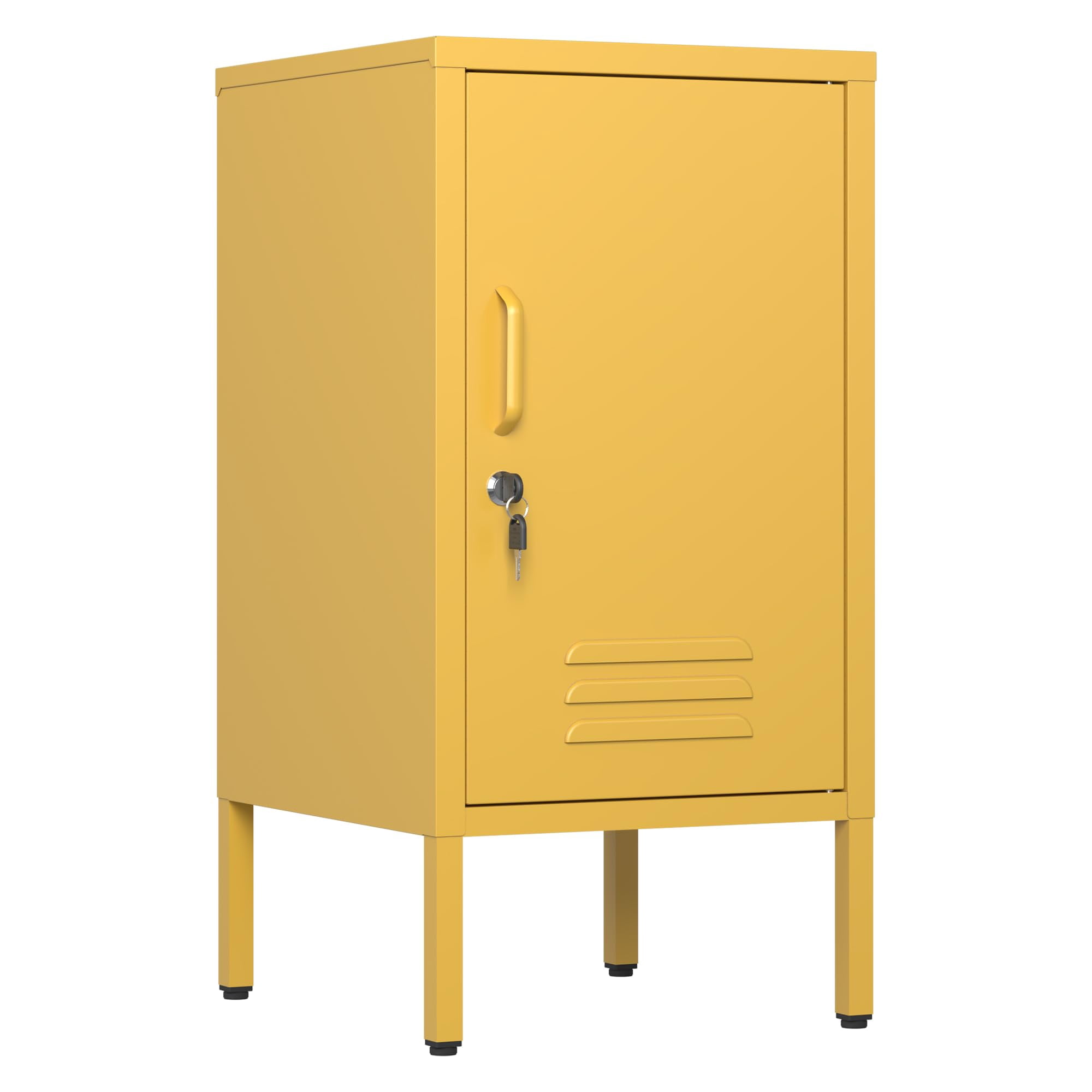 Accreate Metal Locker Nightstand with Door & Shelf, Modern Steel ...