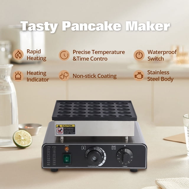 Accreate Pancake Maker with Fast Heating, 1700w Waffle Pancake Machine ...