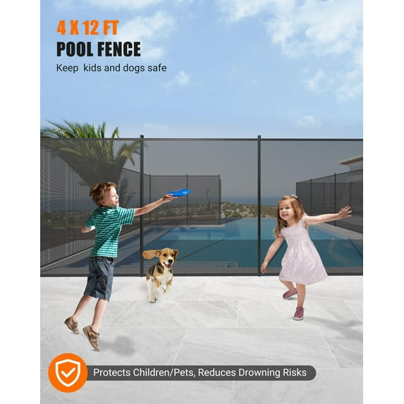 Accreate Pool Fences 4 X 12 FT for Inground Pools, Easy DIY ...