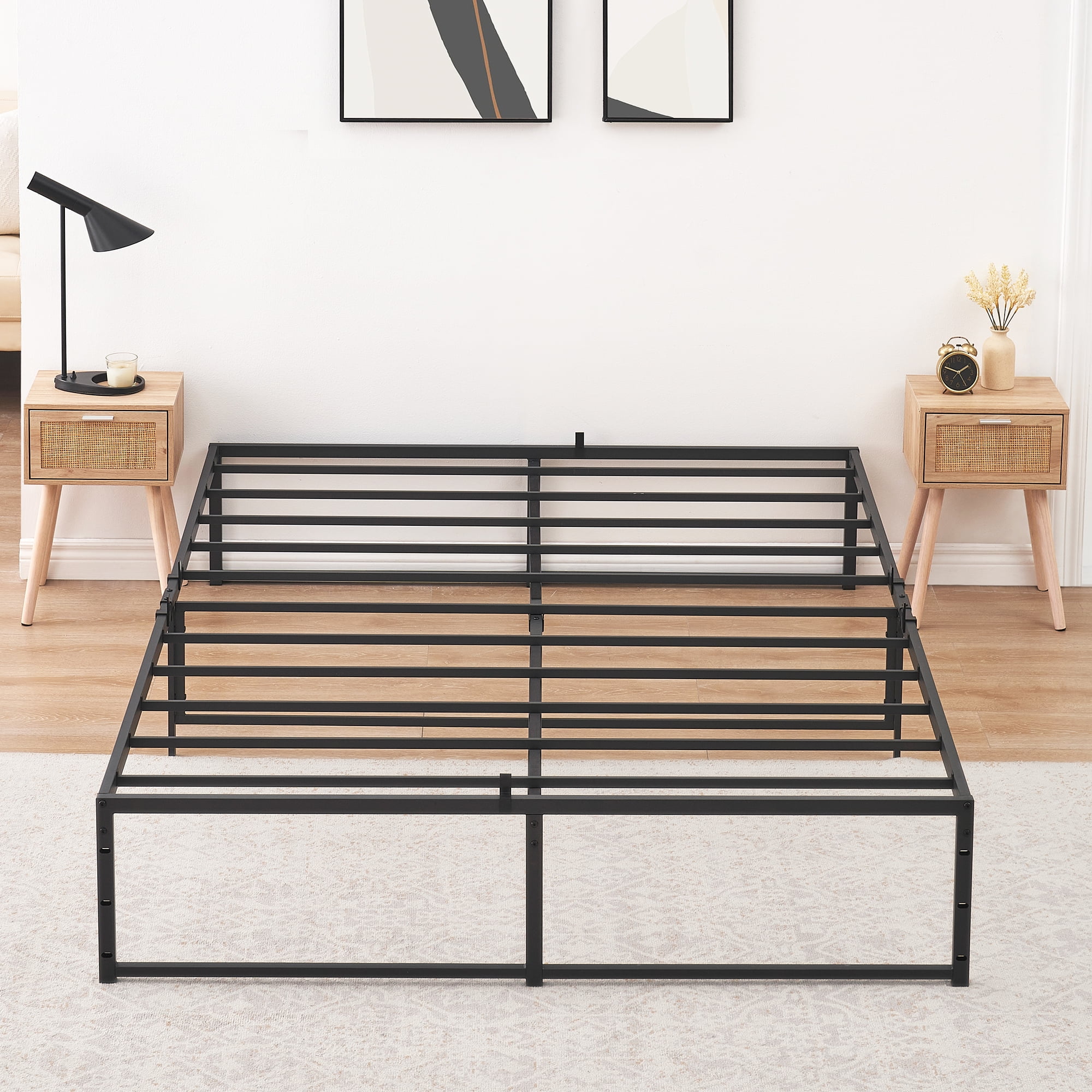 Accreate Queen Bed Frame Platform - Metal Mattress Frame with 3-in-1 ...