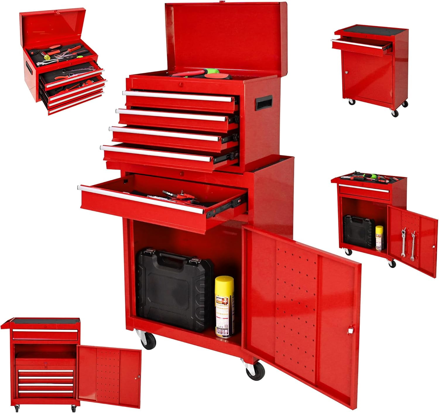 Accreate Rolling Tool Chest, Portable Rolling Tool Box with 5 Drawers ...