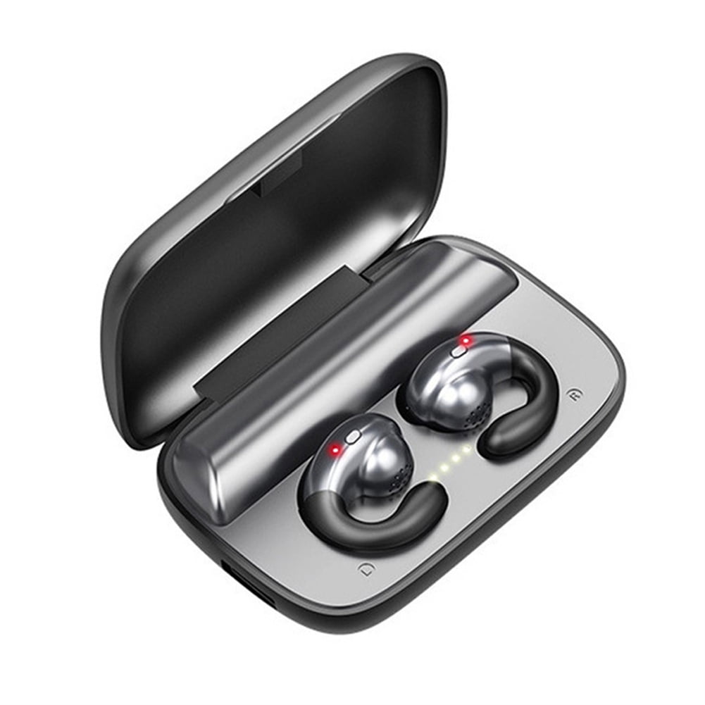 Accreate S19 Ear Clip Wireless In Ear Earbuds with Charging Case, Black ...