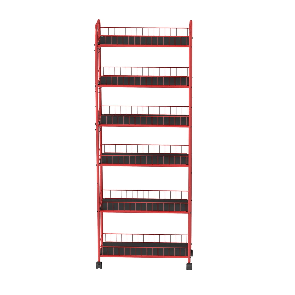 Accreate Slim Rolling Storage Cart, 6-Tier Metal Kitchen Storage Cart ...