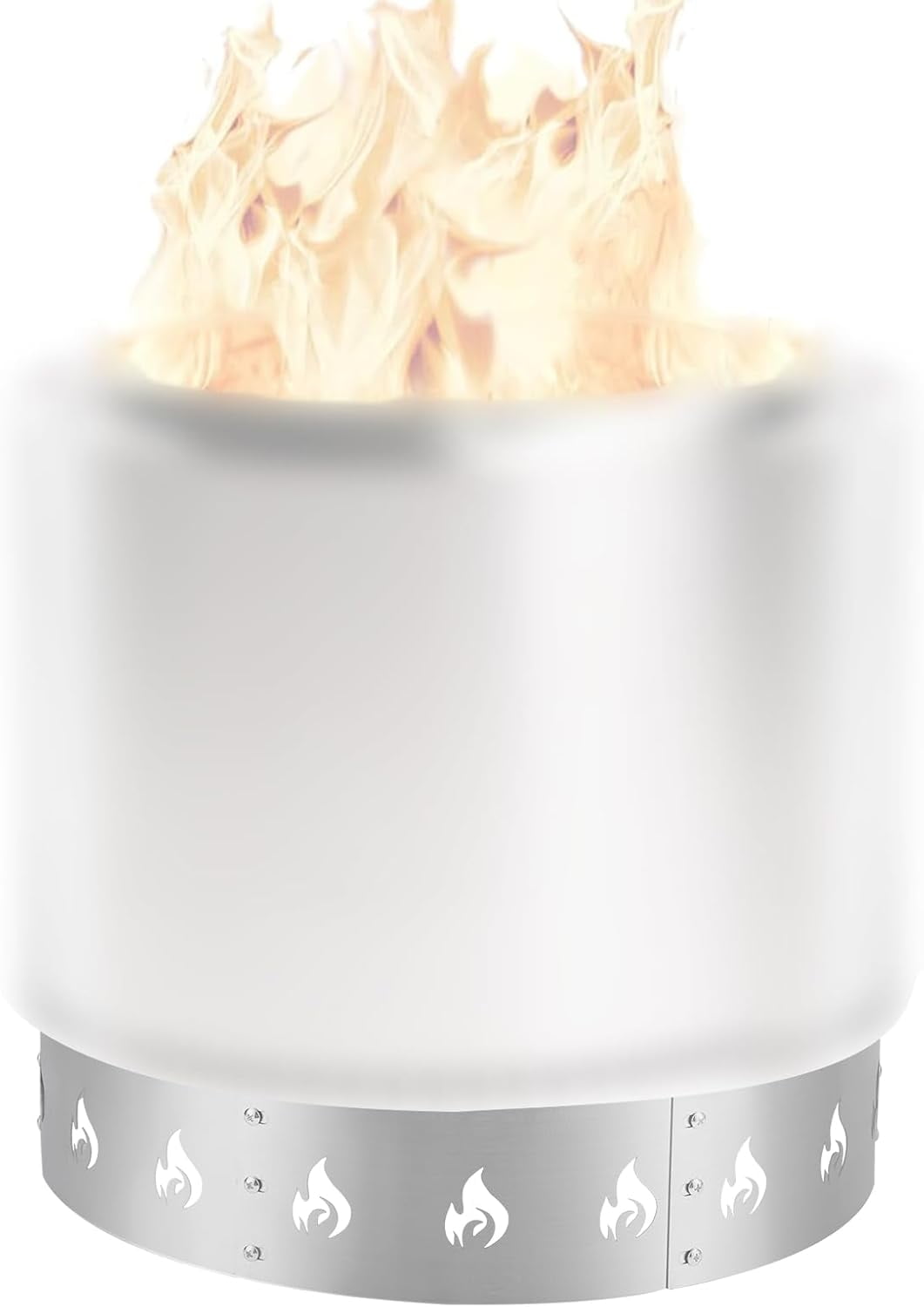 Accreate Stainless Steel Fire Pit Ring with Vents - Durable 23.3-Inch ...