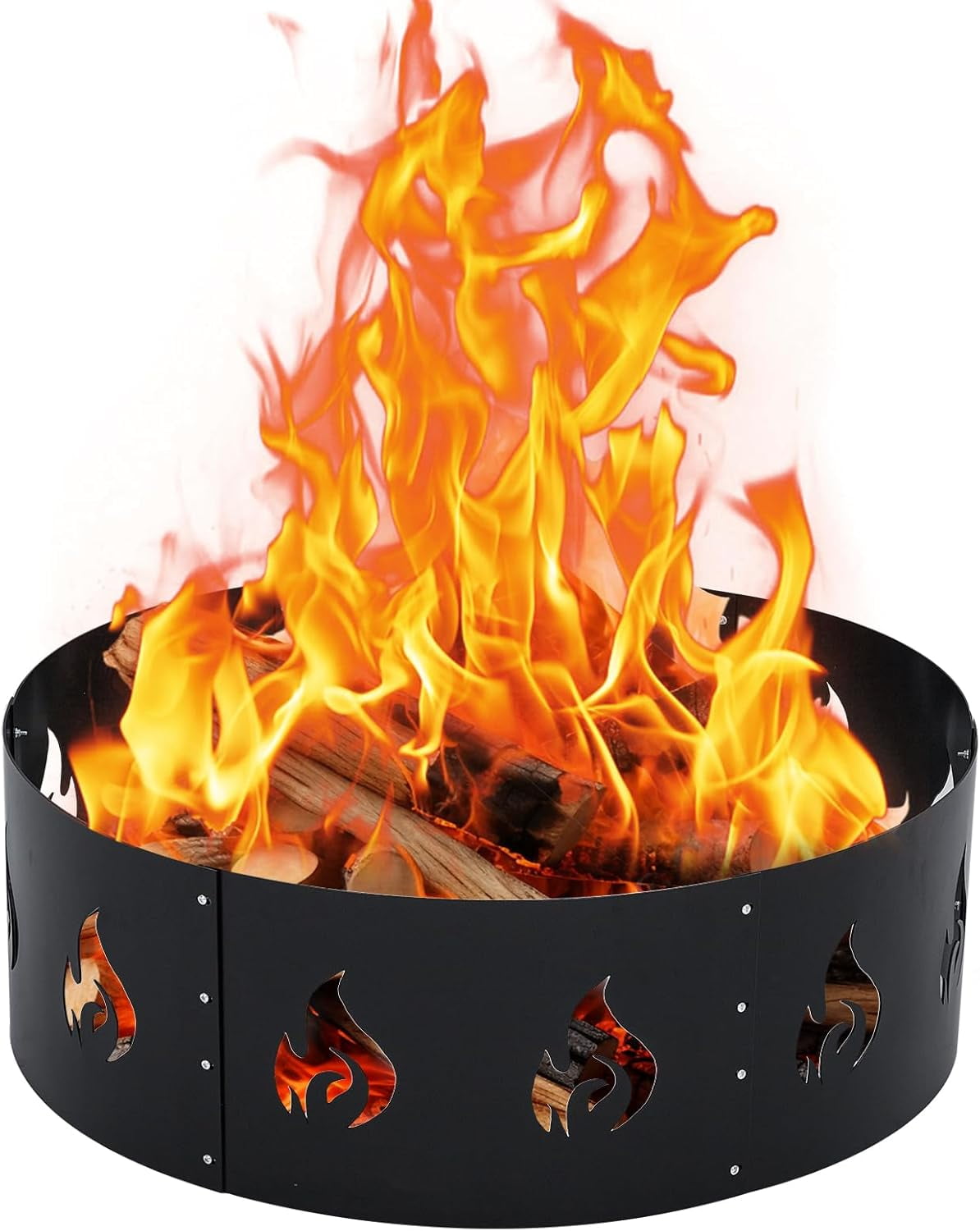 Accreate Stainless Steel Fire Pit Ring with Vents - Durable 36-Inch ...