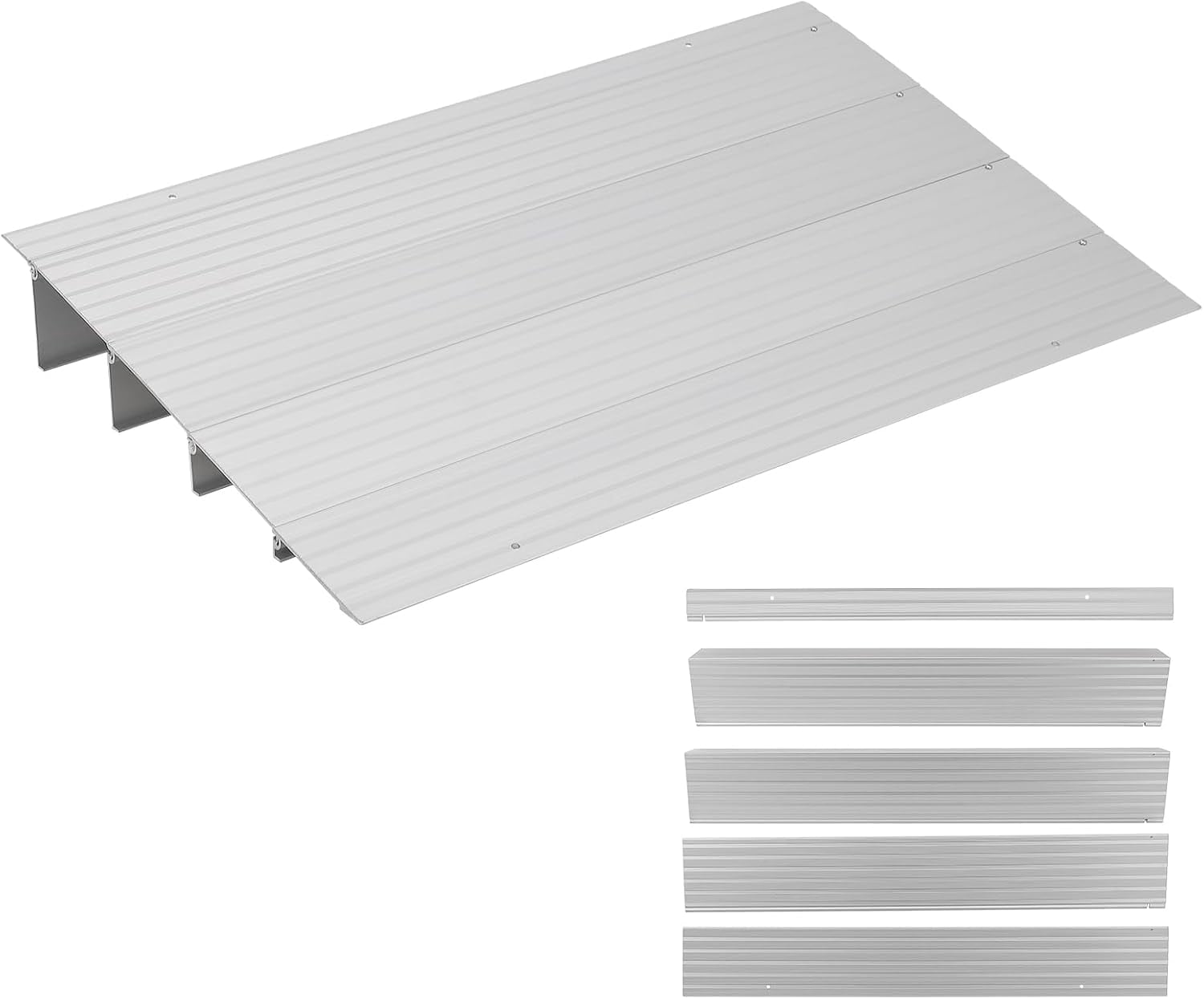 Accreate Threshold Ramps for Doorways 4" Rise, Aluminum Door Threshold ...