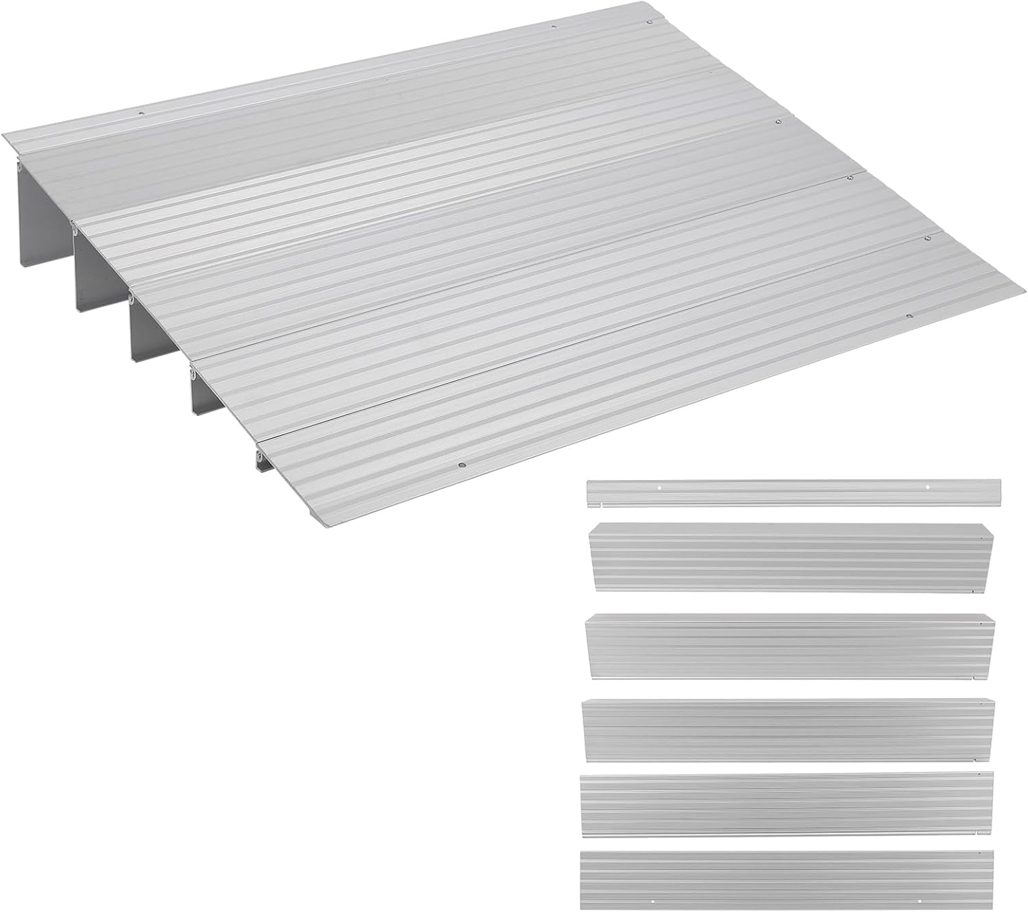 Accreate Threshold Ramps for Doorways 5" Rise, Aluminum Door Threshold ...