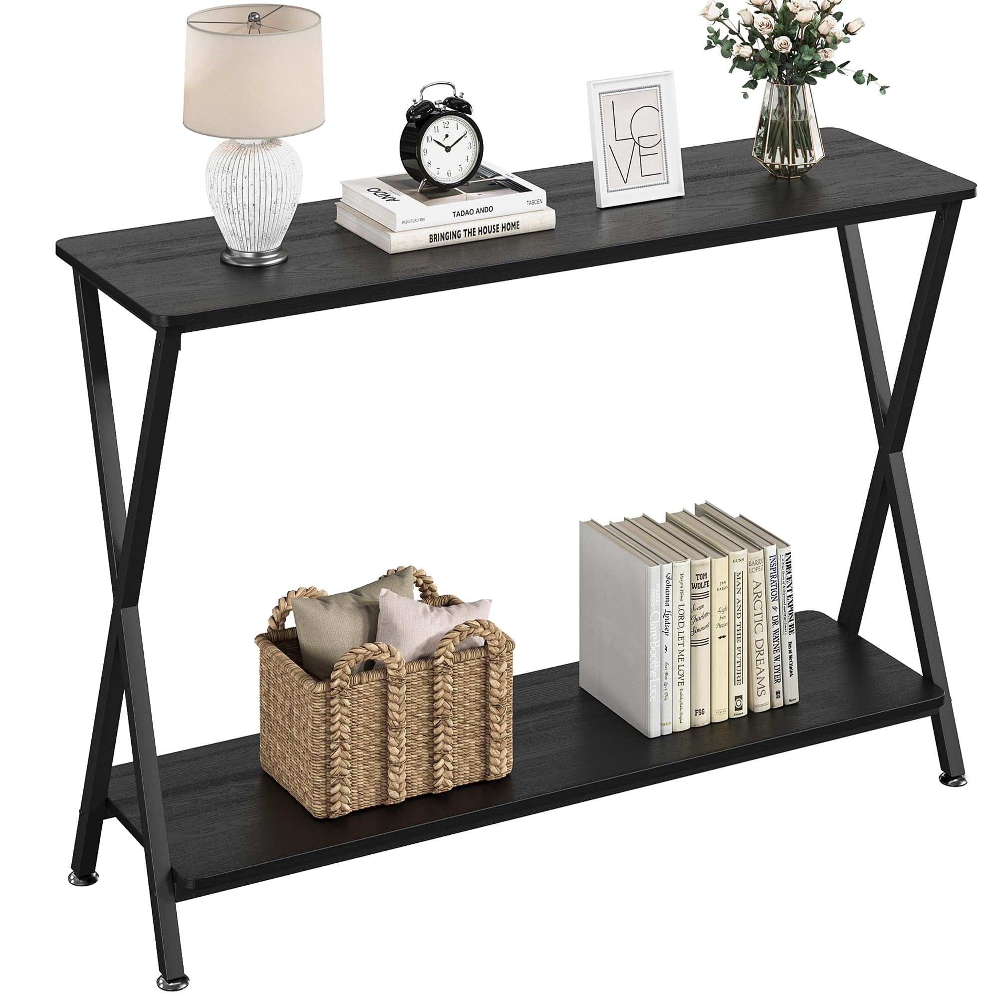 Accreate Versatile Narrow Sofa Table – Industrial Entryway Table with ...