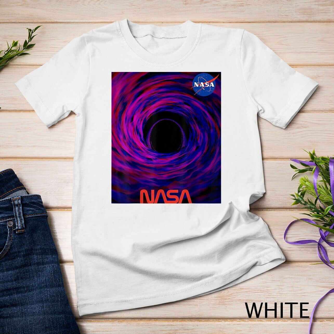 Accretion Disk Of Black Hole Glows In New Simulation Unisex T-Shirt ...