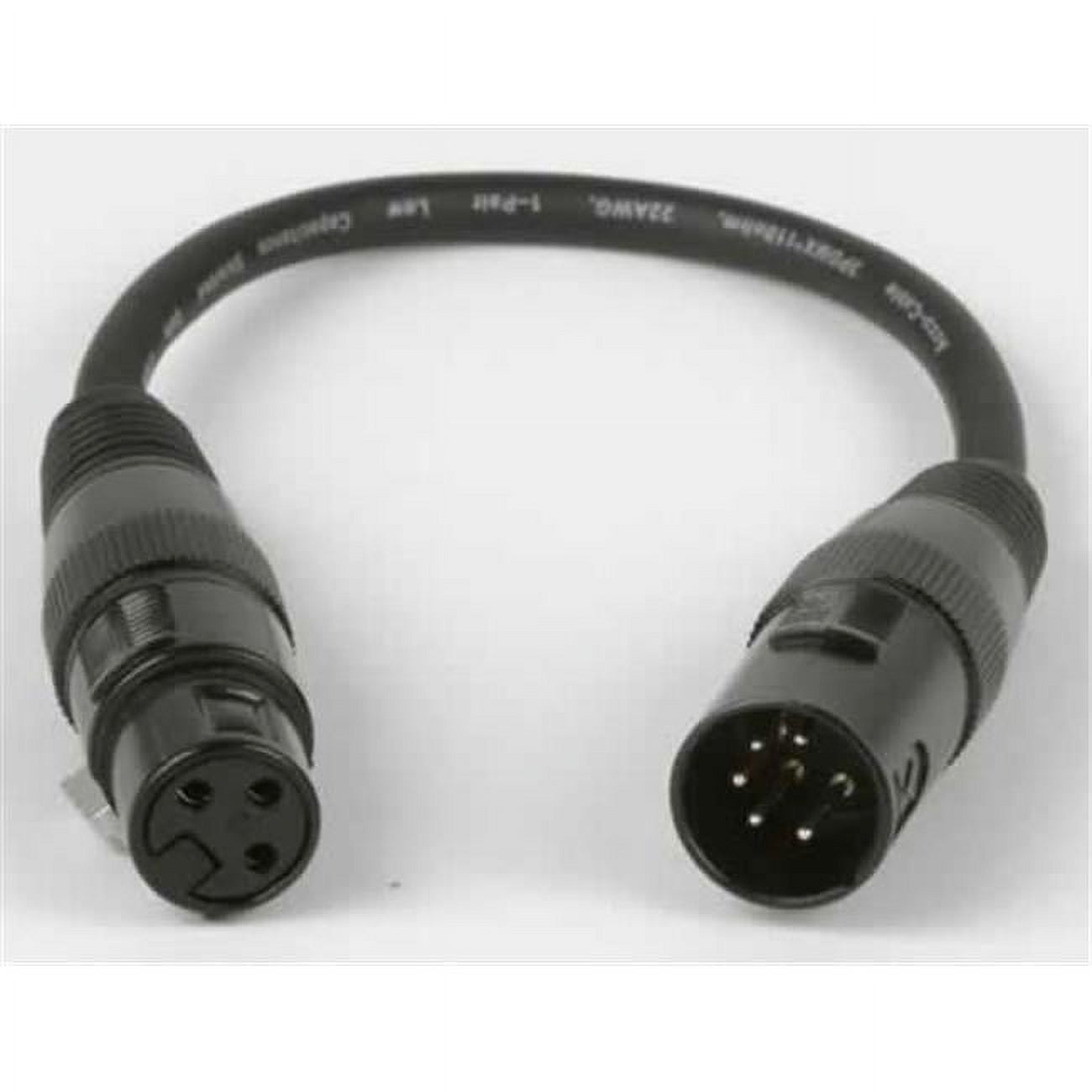 Accu Cable 5 Pin Male XLR to 3 Pin Female XLR Turnaround - Walmart.com
