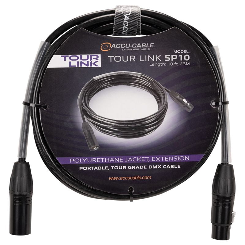 Accu Cable TOU027 10 ft. Tour Link 5P10 Tour Grade DMX Cable - Walmart.com