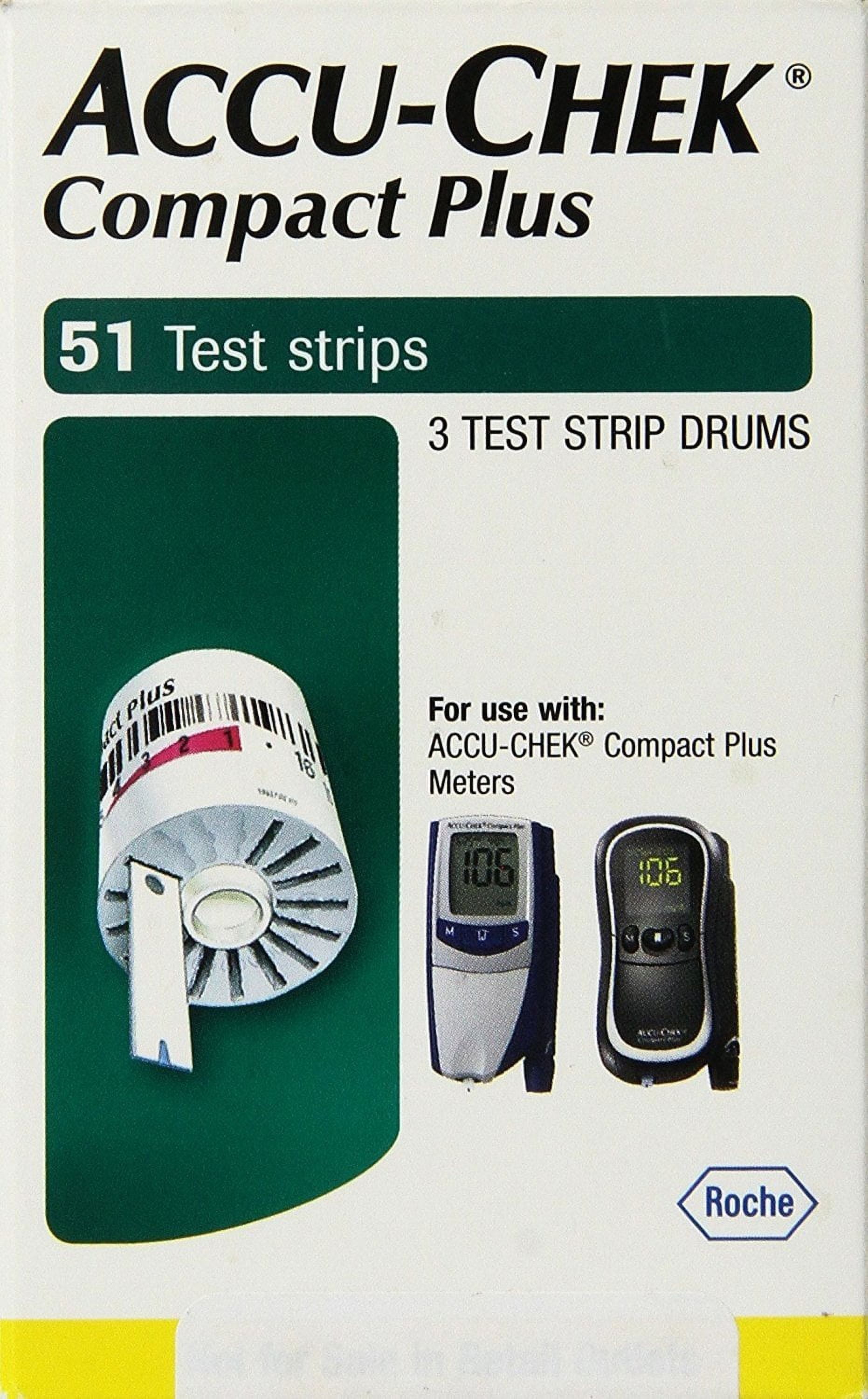 Accu-Chek Compact Blood Glucose Test Strips, 51 Ct HSA/FSA Eligible ...