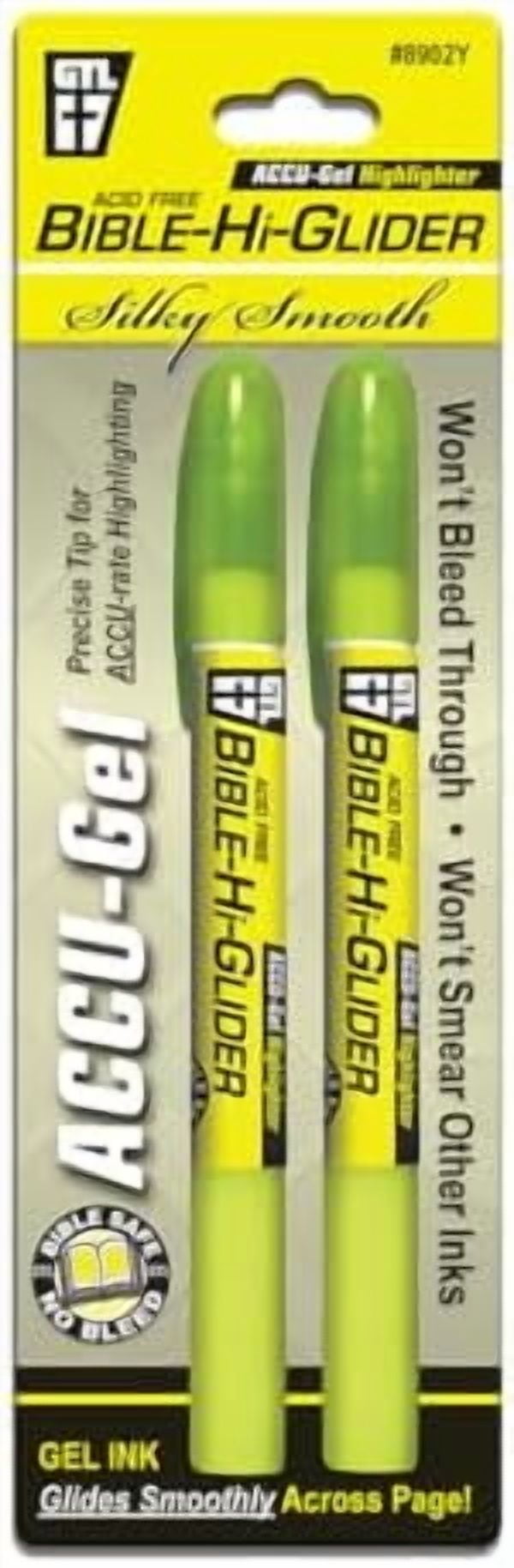 Accu-Gel Bible Highlighter, Bible Study, No Bleed Solid Gel, No ...
