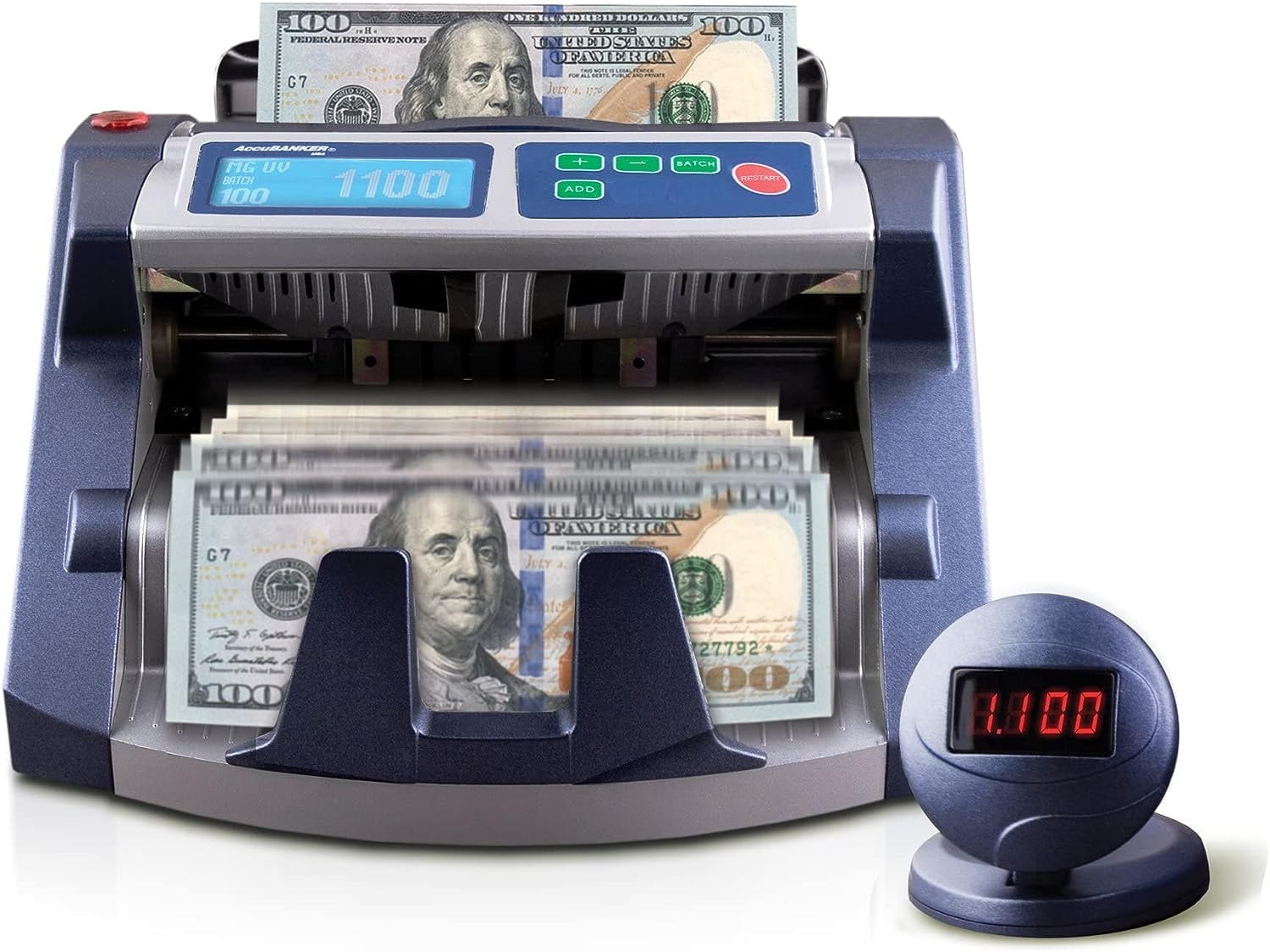 AccuBANKER AB1100PLUS Commercial Digital Bill Counter, Hopper Capacity ...