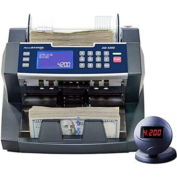 AccuBANKER AB4200 Basic Bank Grade Bill Counter, 300 Bills Hopper ...