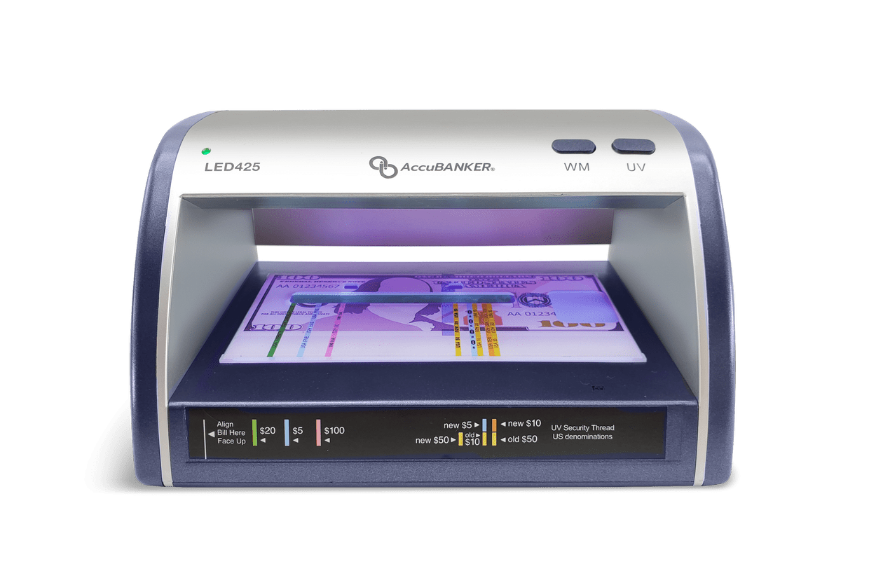 AccuBANKER LED425 3-Point Money and Card Counterfeit Detector with Most ...