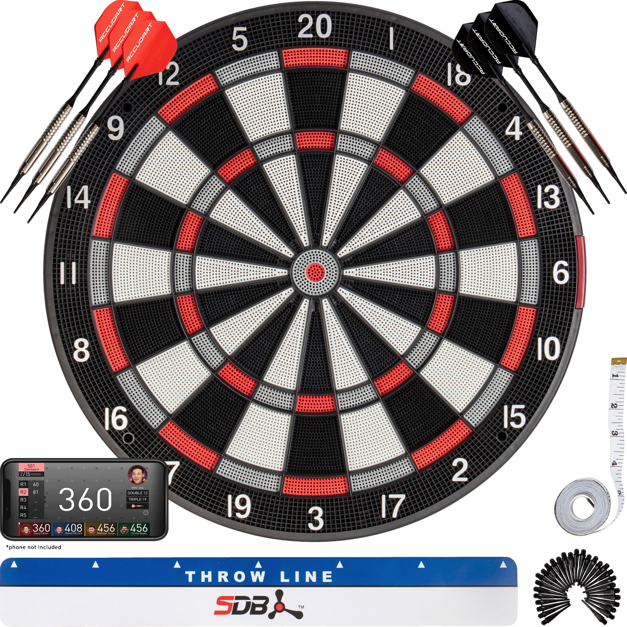 Customer reviews for Accudart SDBA1 Soft Tip Dartboard with Online ...