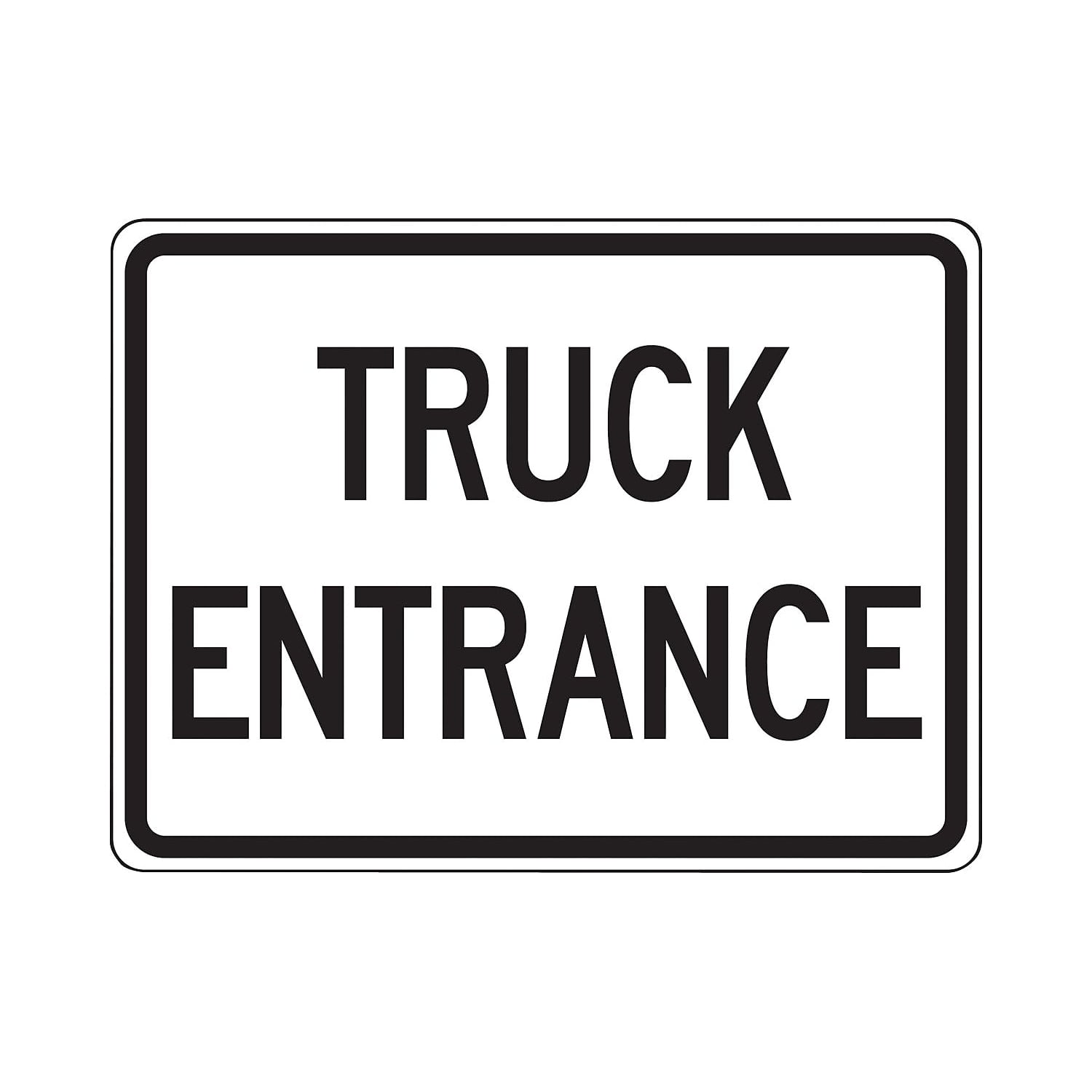 Accuform 18" x 24" Reflective Aluminum Facility Traffic Sign "TRUCK ...