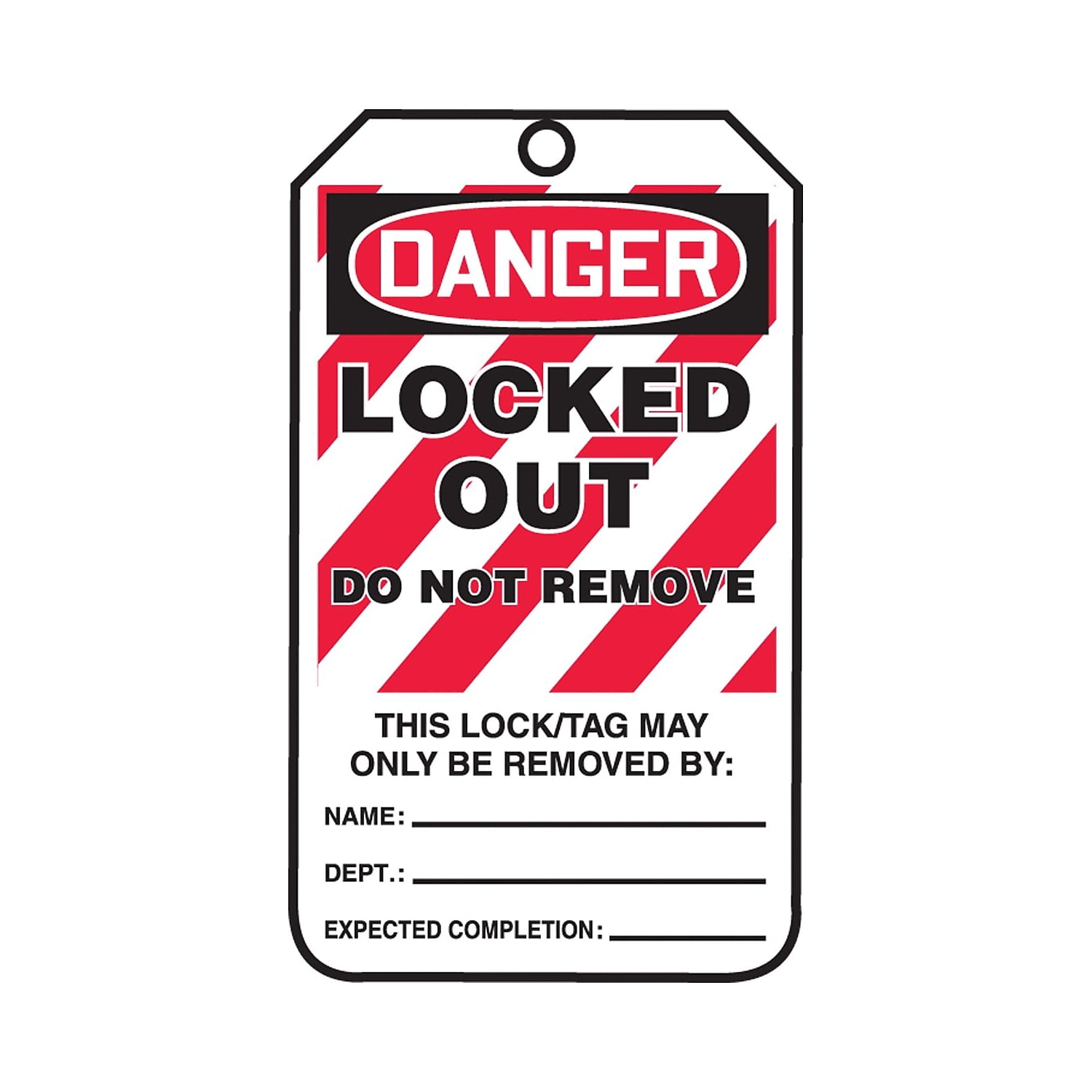 Accuform 5 3/4" x 3 1/4" PF-Cardstock Lockout Tag "DANGER..DO NOT ...