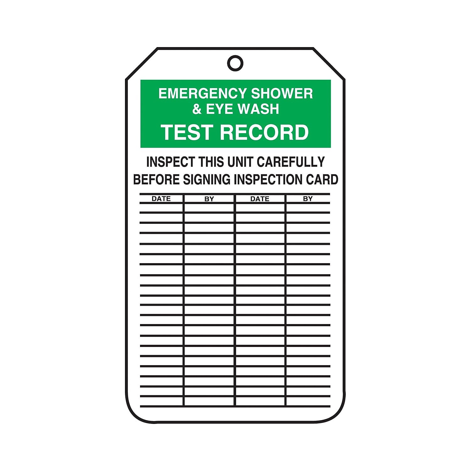 Accuform 5 3/4" x 3 1/4" RP-Plastic Equipment Status Tag "EMERGENCY ...