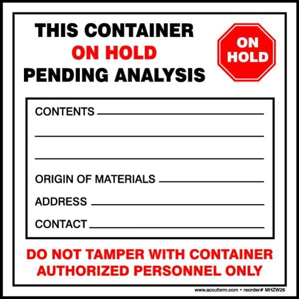 Hazardous Waste Container Labels for Commercial Facilities - Walmart ...