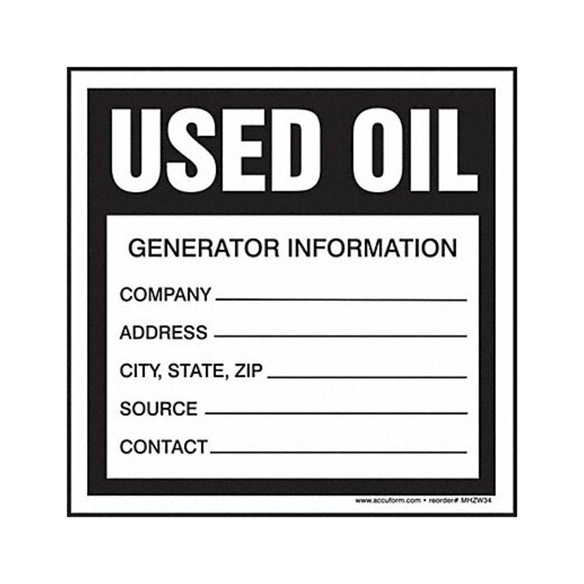 Accuform DOT Handling Label, 6" Height, 6", MHZW34EVC,PK100 MHZW34EVC ...