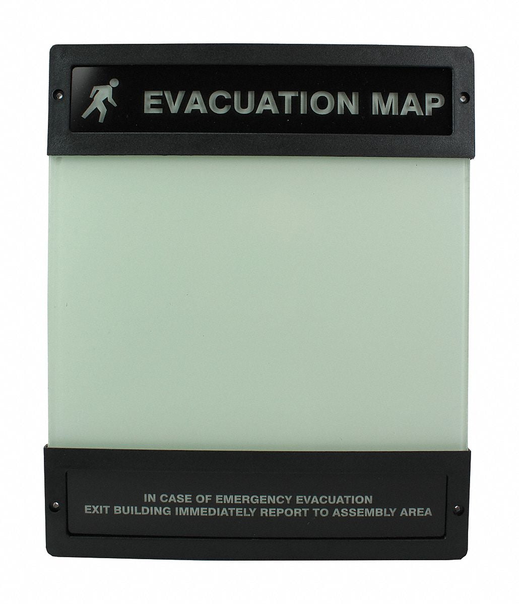 Accuform Evacuation Map Holder,8-1/2 in. x 11 in. DTA240 - Walmart.com