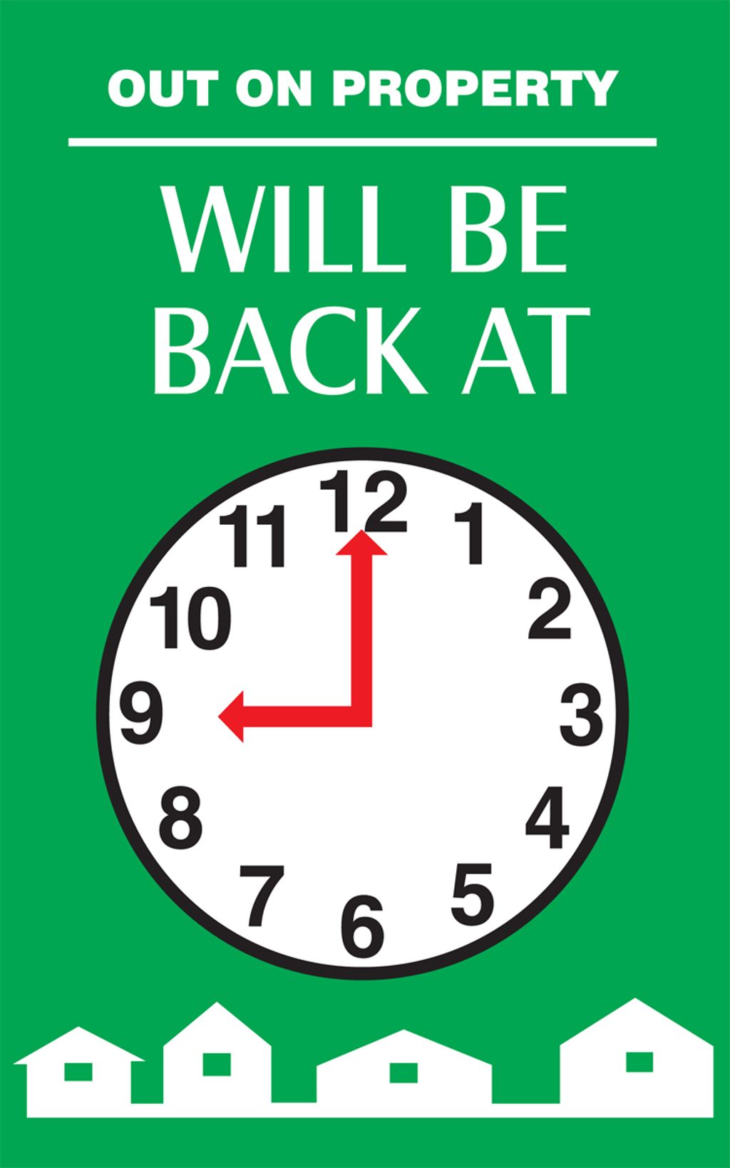 Accuform MPCM503 Dura-Plastic Double-Sided "Be Back" Clock Sign, Legend ...