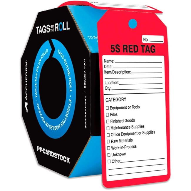 Accuform Manufacturing B2304694 TAR164 5S Red Tag - PF-Cardstock ...