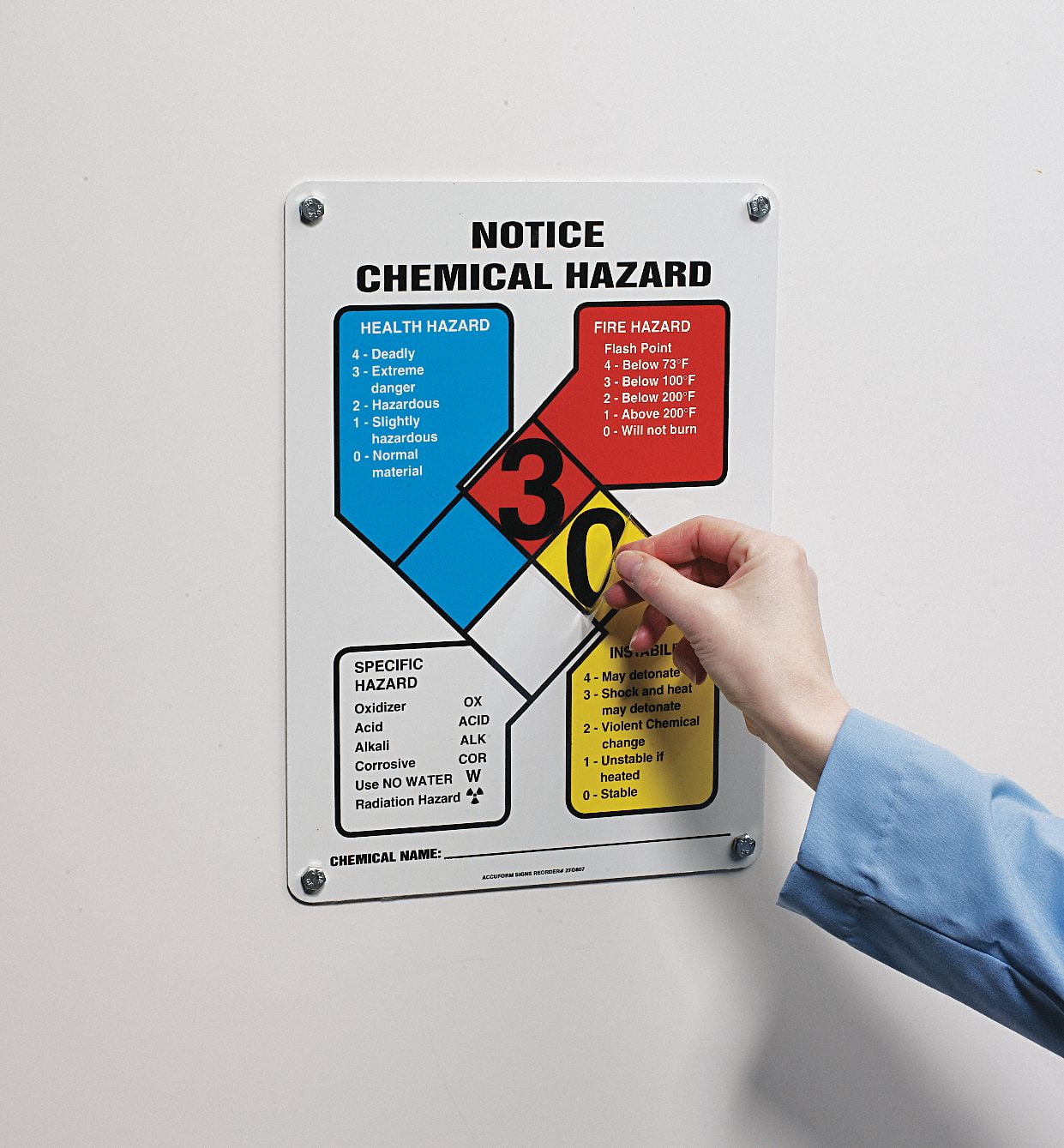 Accuform NFPA Sign,Aluminum,14 In. H,10 In. W ZFD837VA - Walmart.com