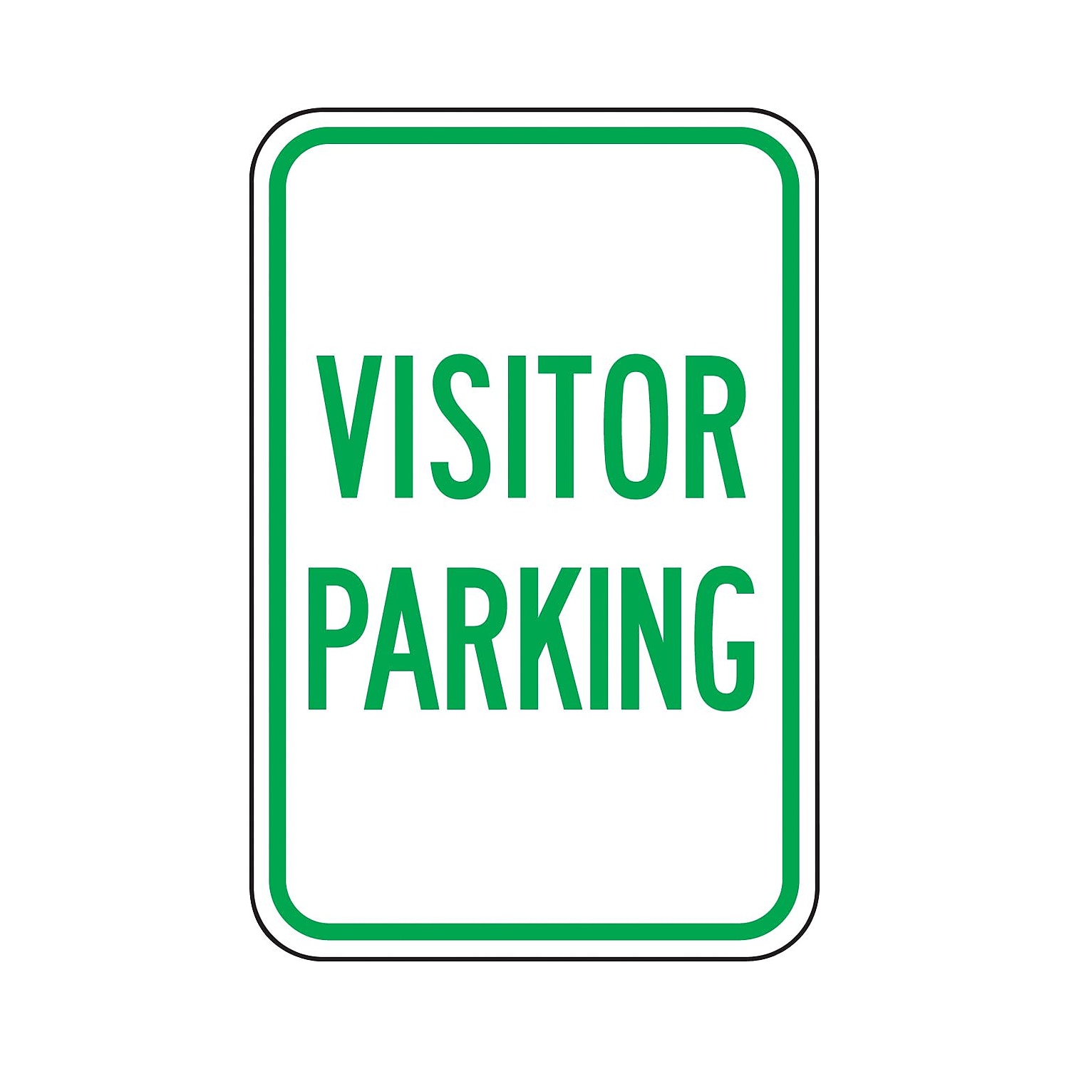 Accuform Reflective "VISITOR PARKING" Parking Sign 18" x 12" Aluminum ...