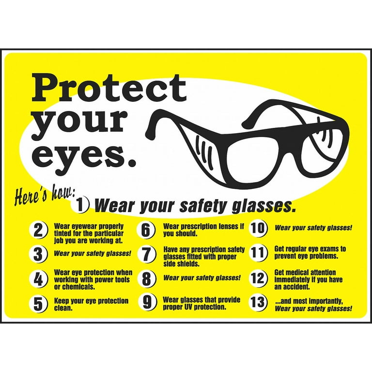 Safety Glasses Poster