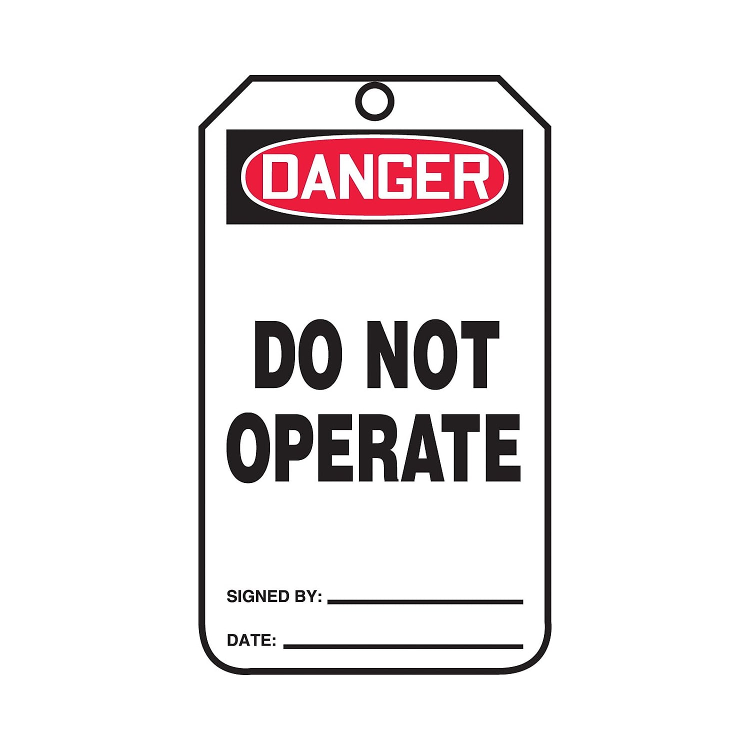 Accuform Signs 5.75" x 3.25" PF-Cardstock Safety Tag "DANGER DO NOT ...