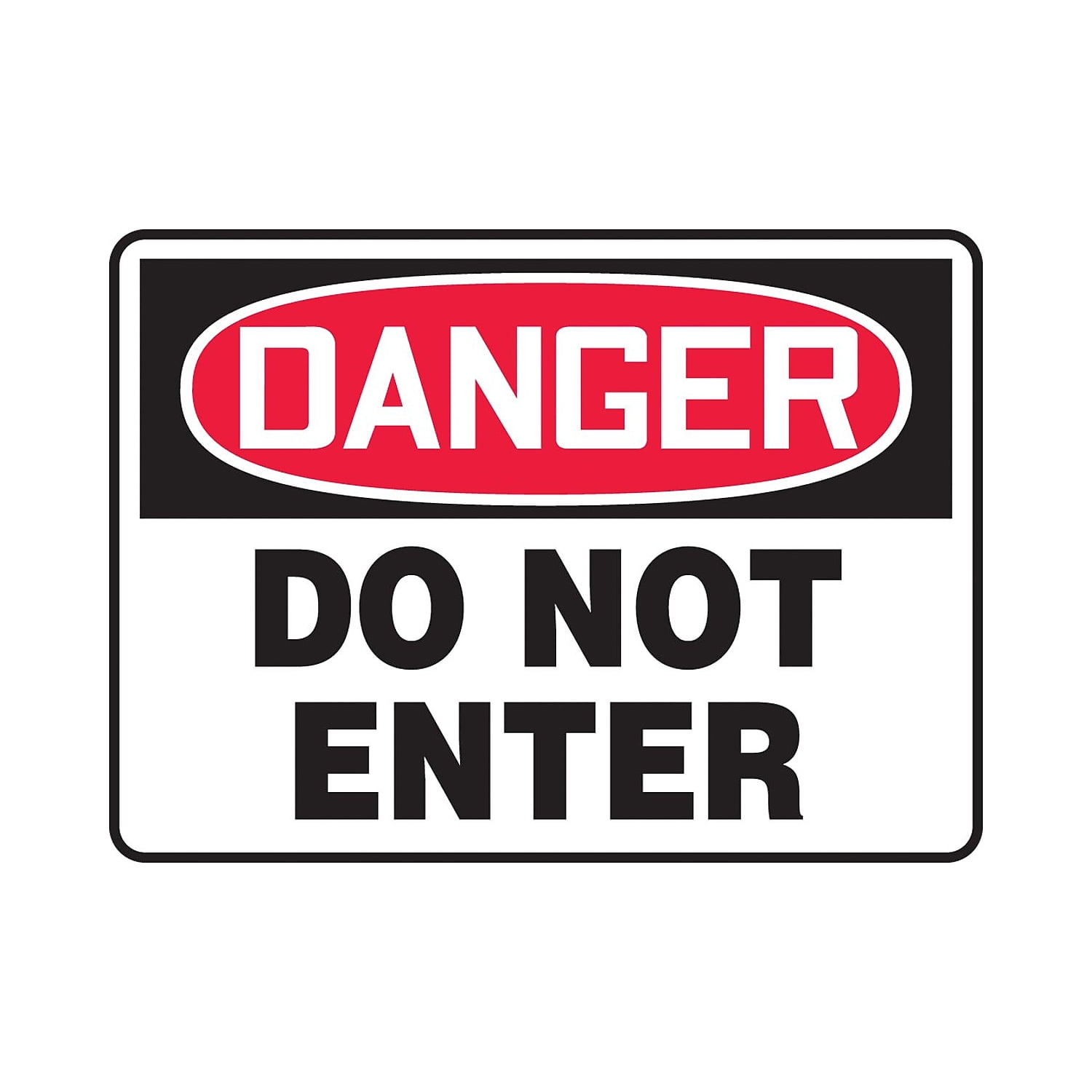 Accuform Signs 7" x 10" Vinyl Safety Sign "DANGER DO NOT ENTER" Red ...