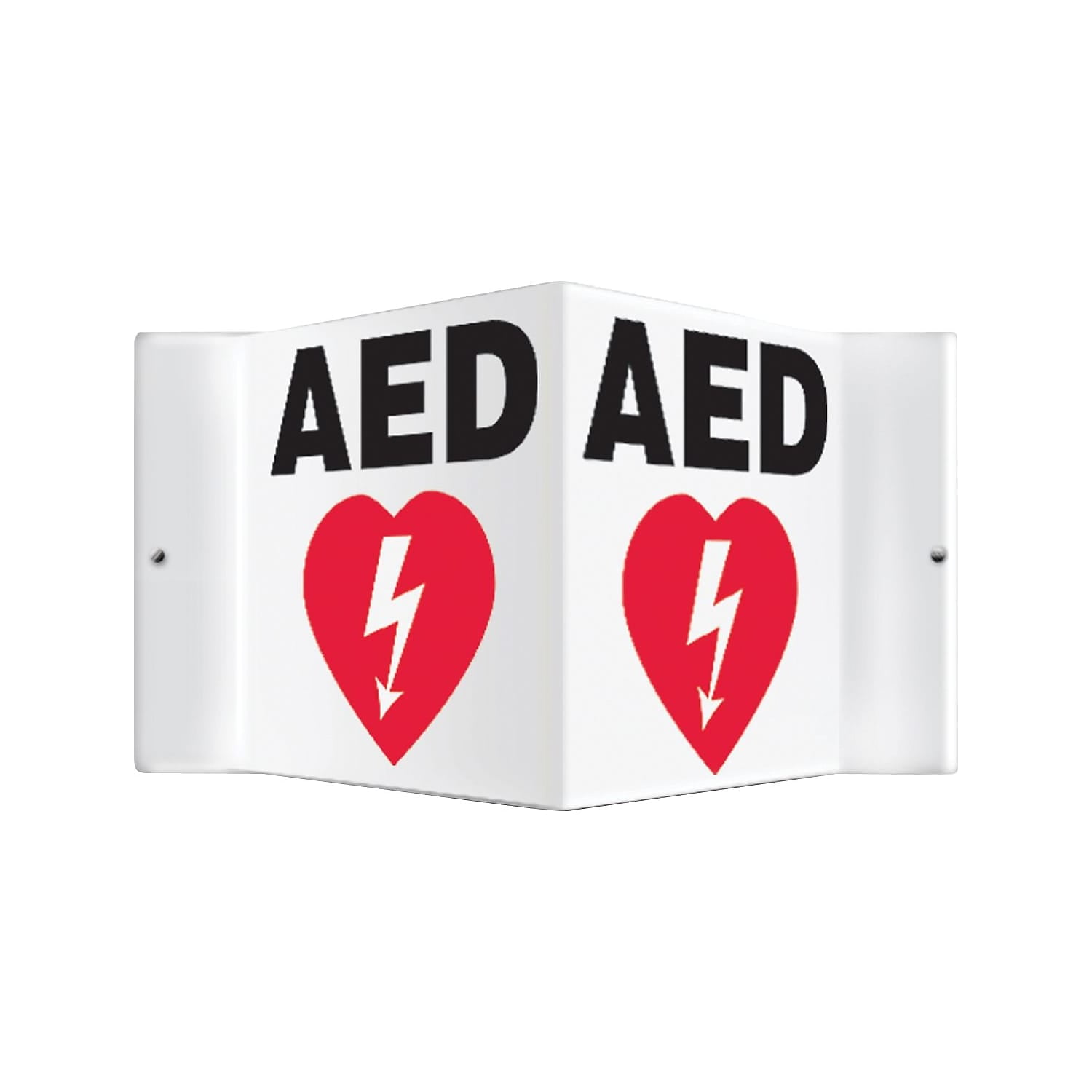 Accuform Signs AED Projection Sign Black/White PSP609 - Walmart.com