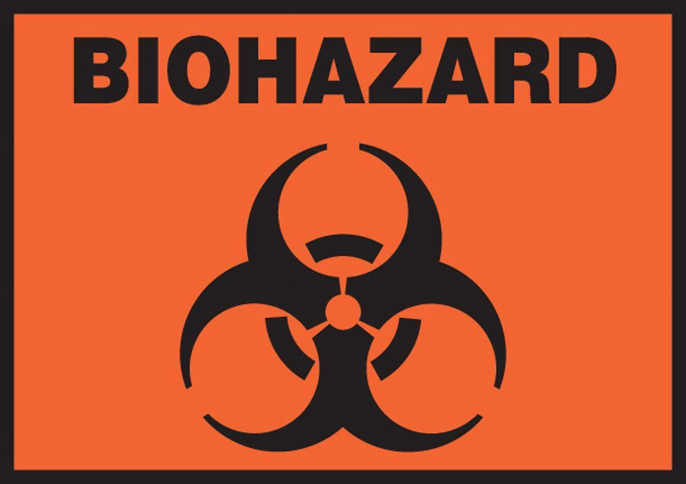 Accuform Signs Biohazard Pre-Printed Label, 3-1/2 x 5 Inch (PK/5 ...