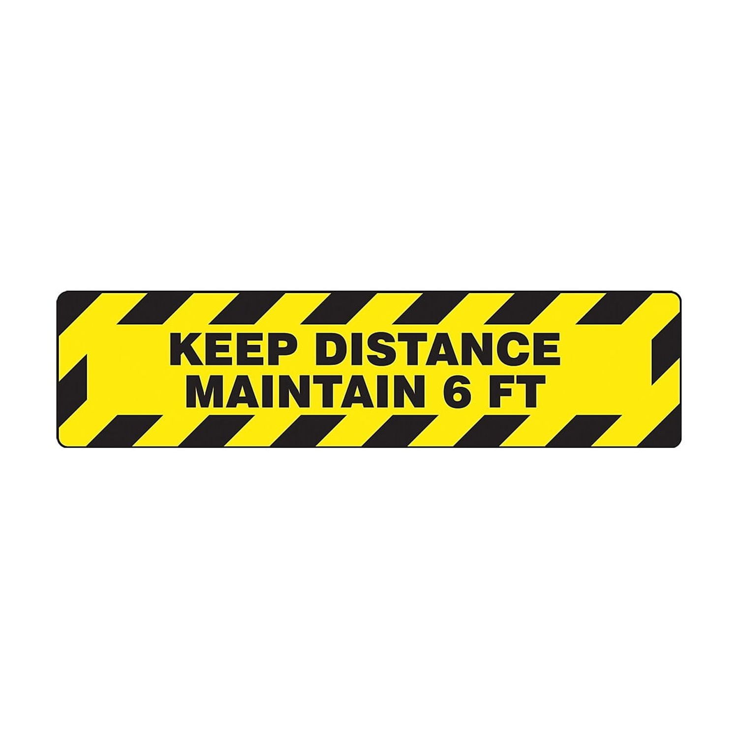 Accuform Slip-Gard Floor Decal "Keep Distance Maintain 6 FT " Vinyl 6 ...