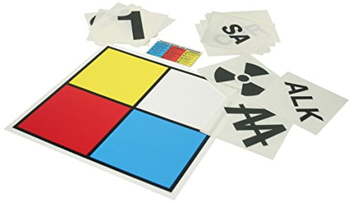 Accuform ZFD101XT Dura-Plastic NFPA Blank Placard Kit, 10" Length x 10 ...