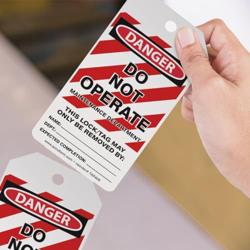 AccuformNMC 100 Lockout Tags by-The-Roll, Danger Do Not Operate ...
